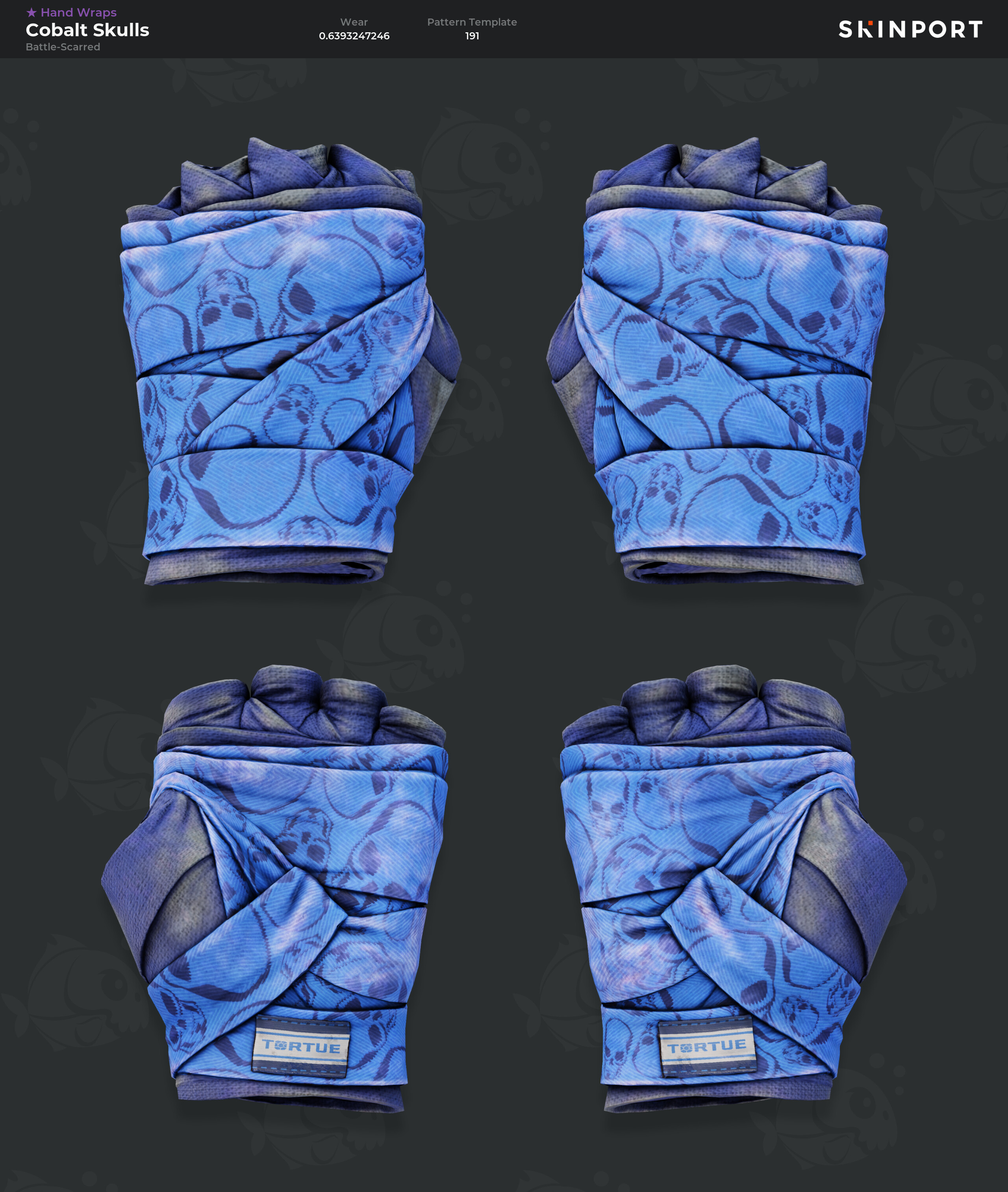Купить ★ Hand Wraps | Cobalt Skulls (Battle-Scarred) - цена 26010.99 ...