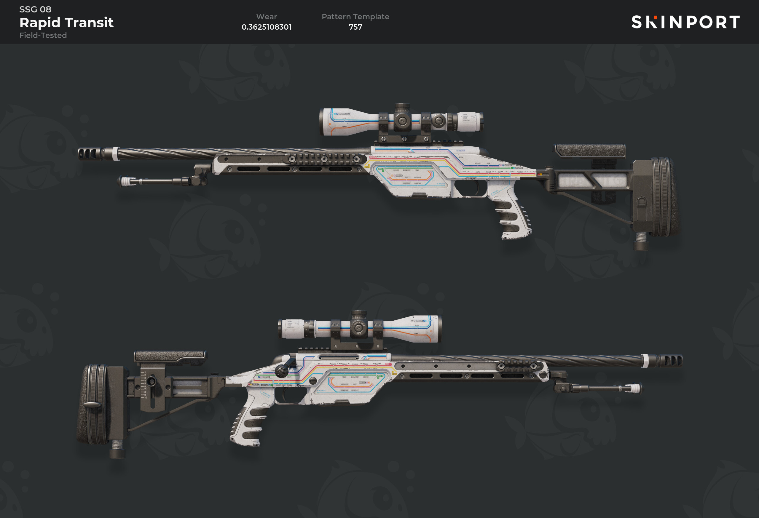 Купить SSG 08 | Rapid Transit (Field-Tested) - цена 74.02 ₽ RUB ...