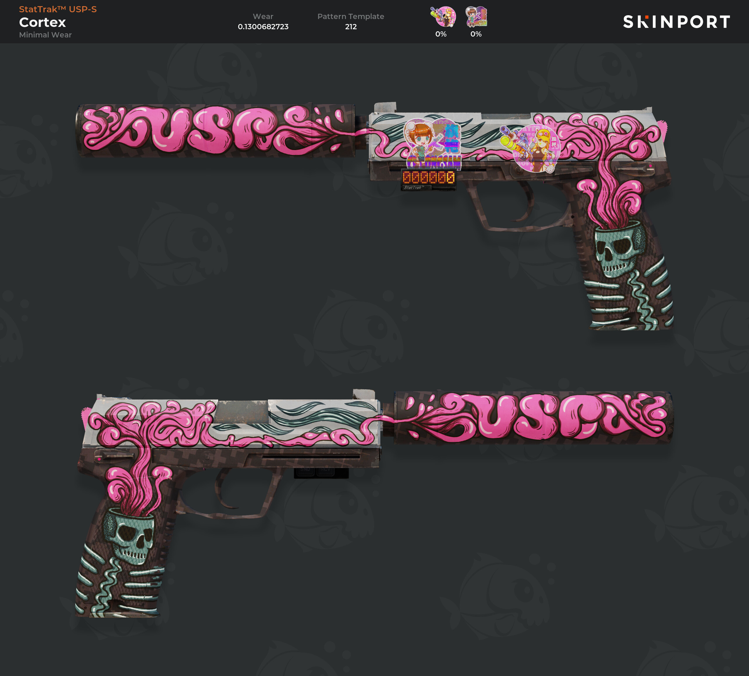 Купить StatTrak™ USP-S | Cortex (Minimal Wear) - цена 966.82 ₽ RUB ...