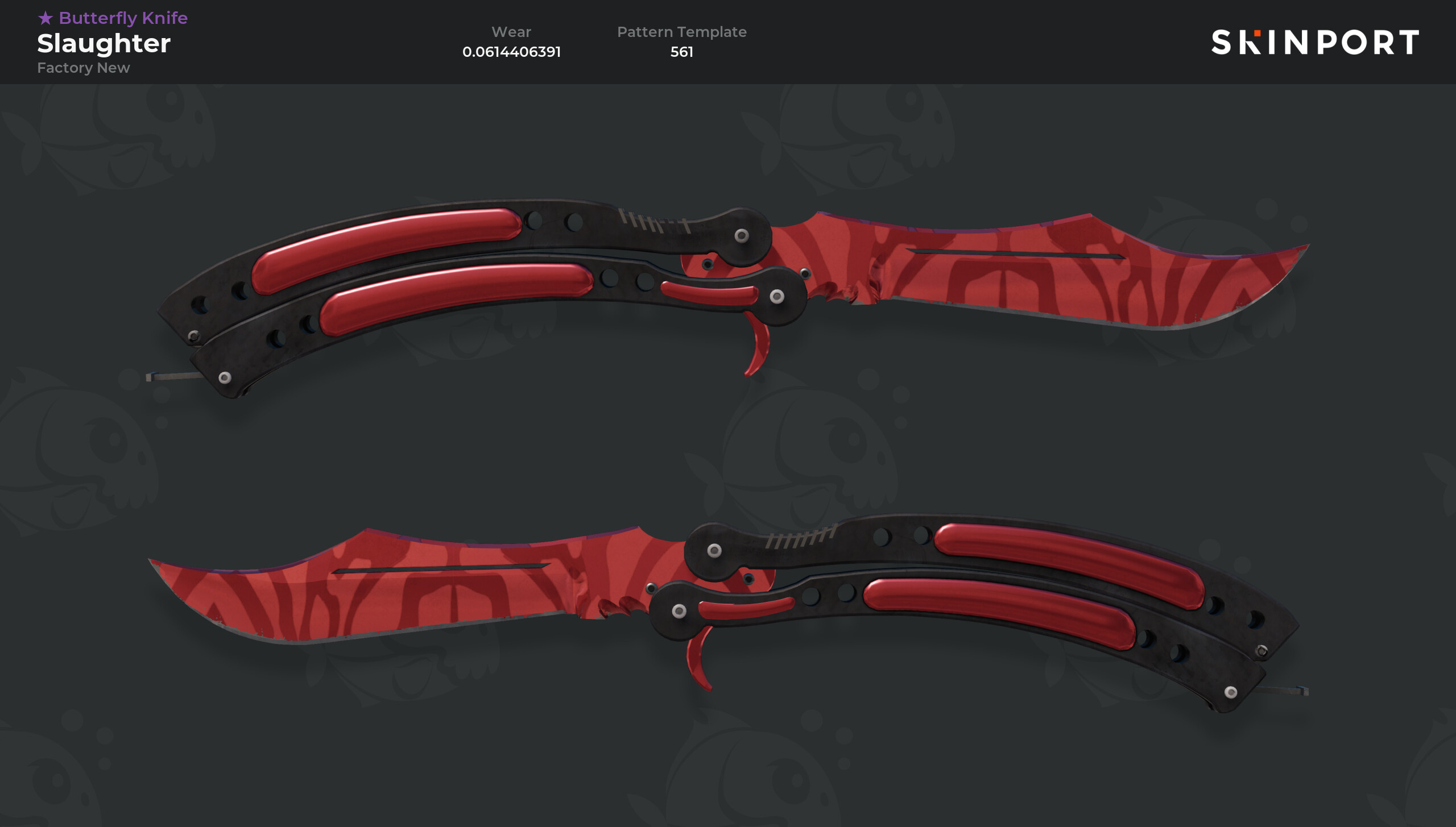 Купить ★ Butterfly Knife | Slaughter (Factory New) - цена 261165.58 ...