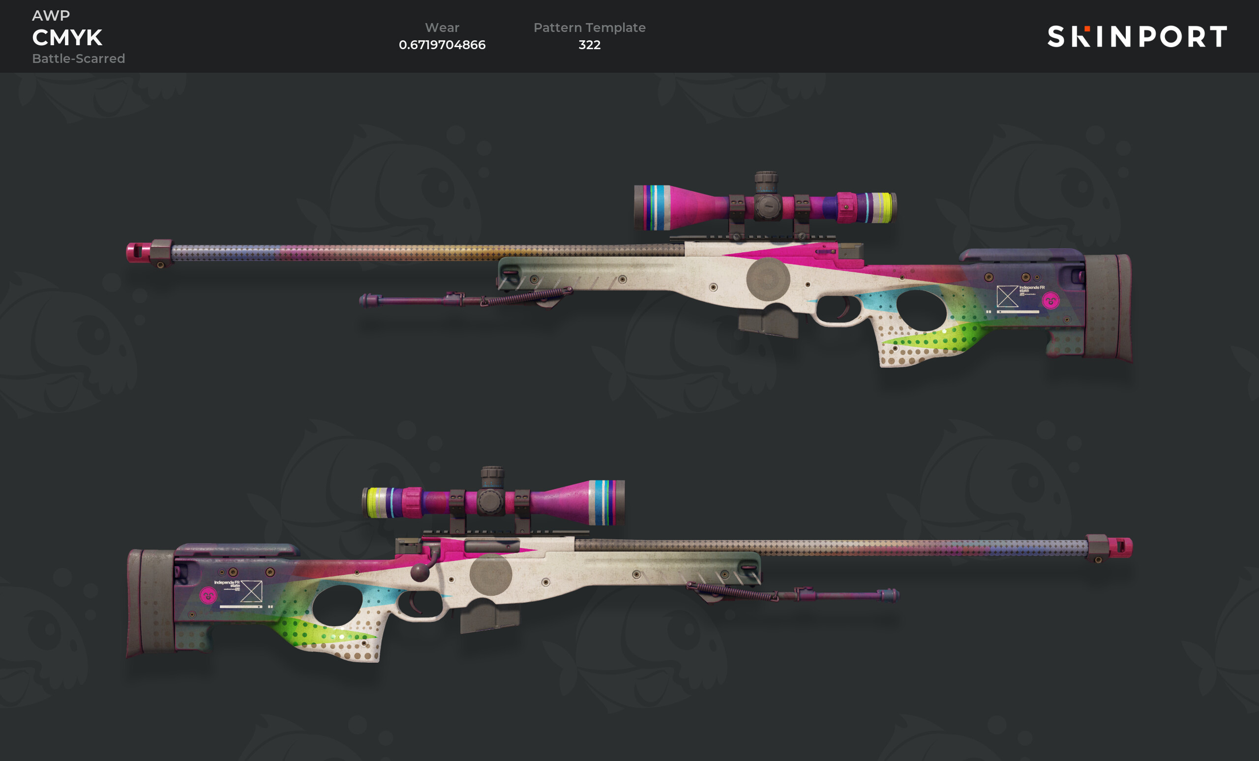 Купить AWP | CMYK (Battle-Scarred) - цена 8998.47 ₽ RUB | Купить скины ...