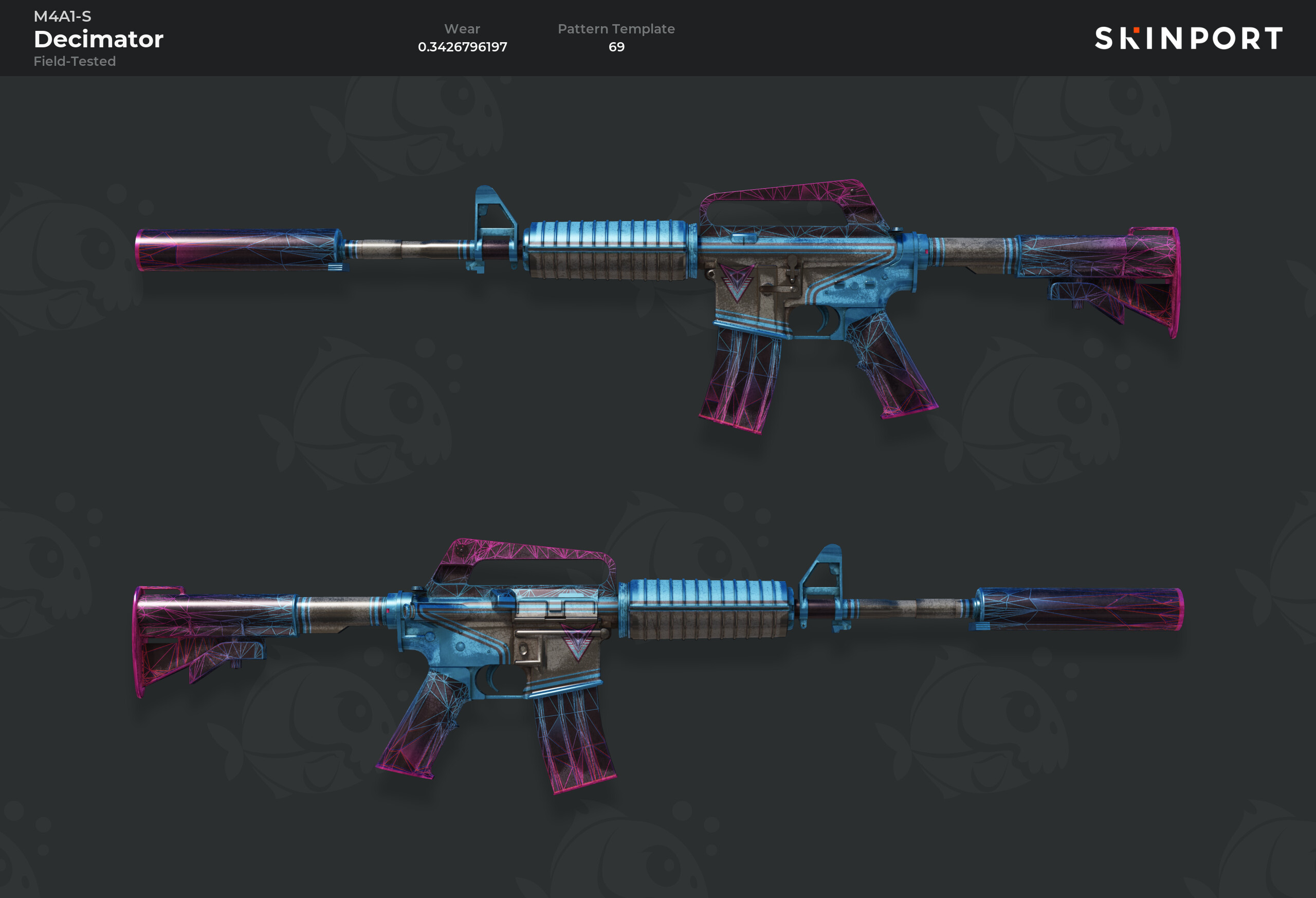 Купить M4A1-S | Decimator (Field-Tested) - цена 1104.25 ₽ RUB | Купить ...