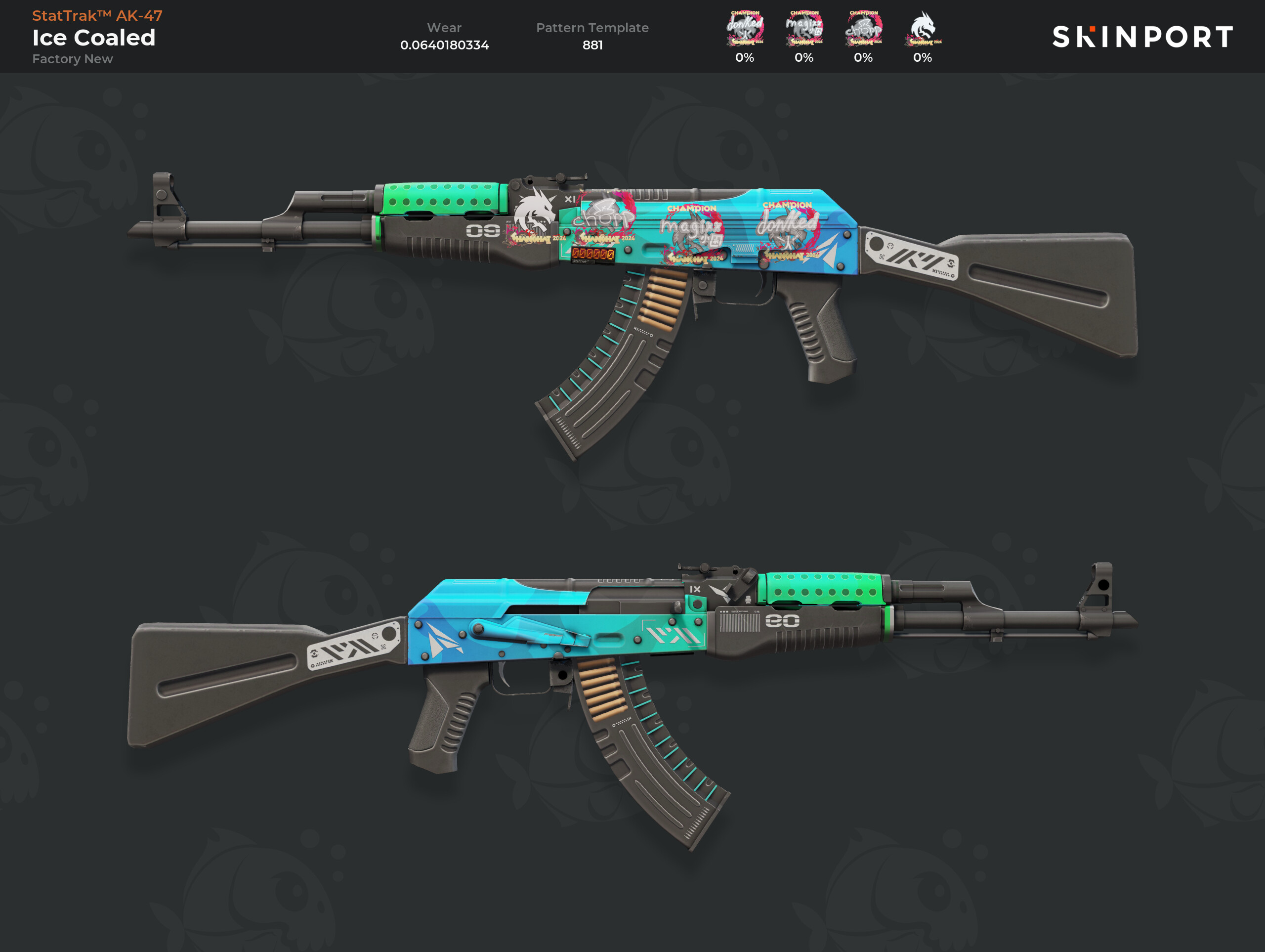 Buy StatTrak™ AK-47 | Ice Coaled (Factory New) - price 41.77 $ USD ...