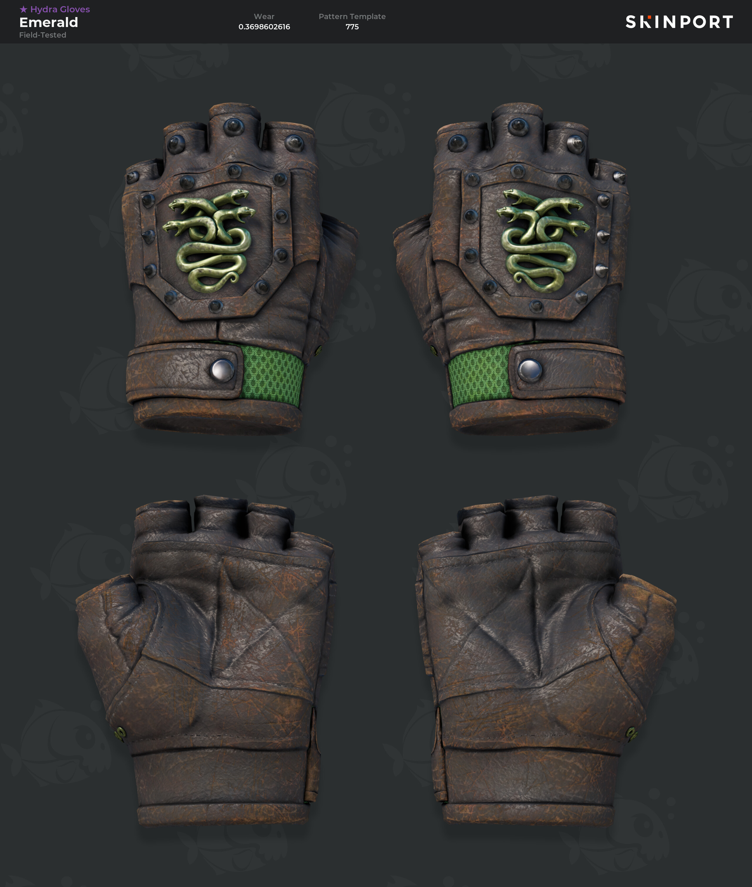 Купить ★ Hydra Gloves | Emerald (Field-Tested) - цена 87.51 $ USD ...