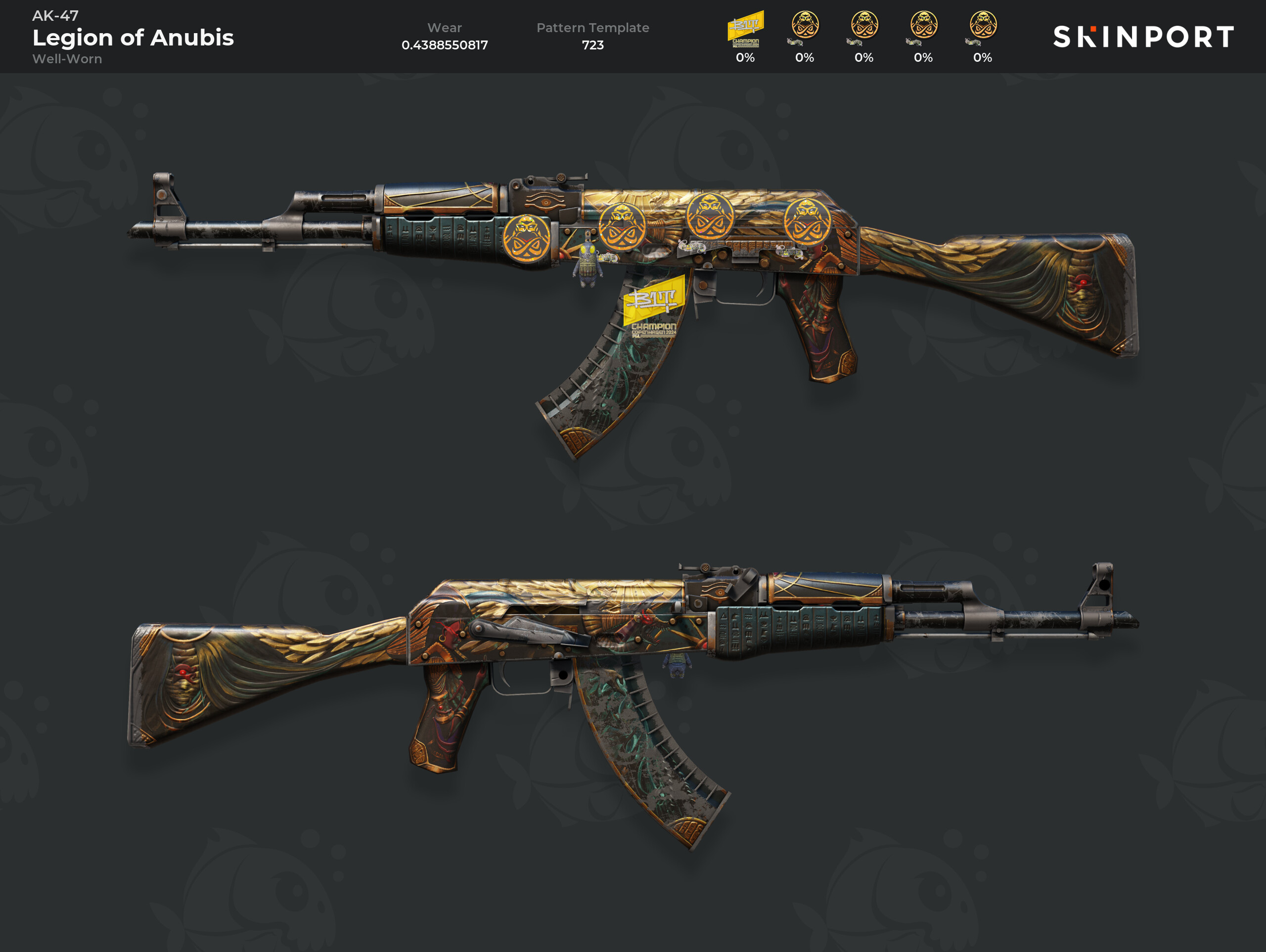 Купить AK-47 | Legion of Anubis (Well-Worn) - цена 627.92 ₽ RUB | Купить скины КС 2 / КС ГО