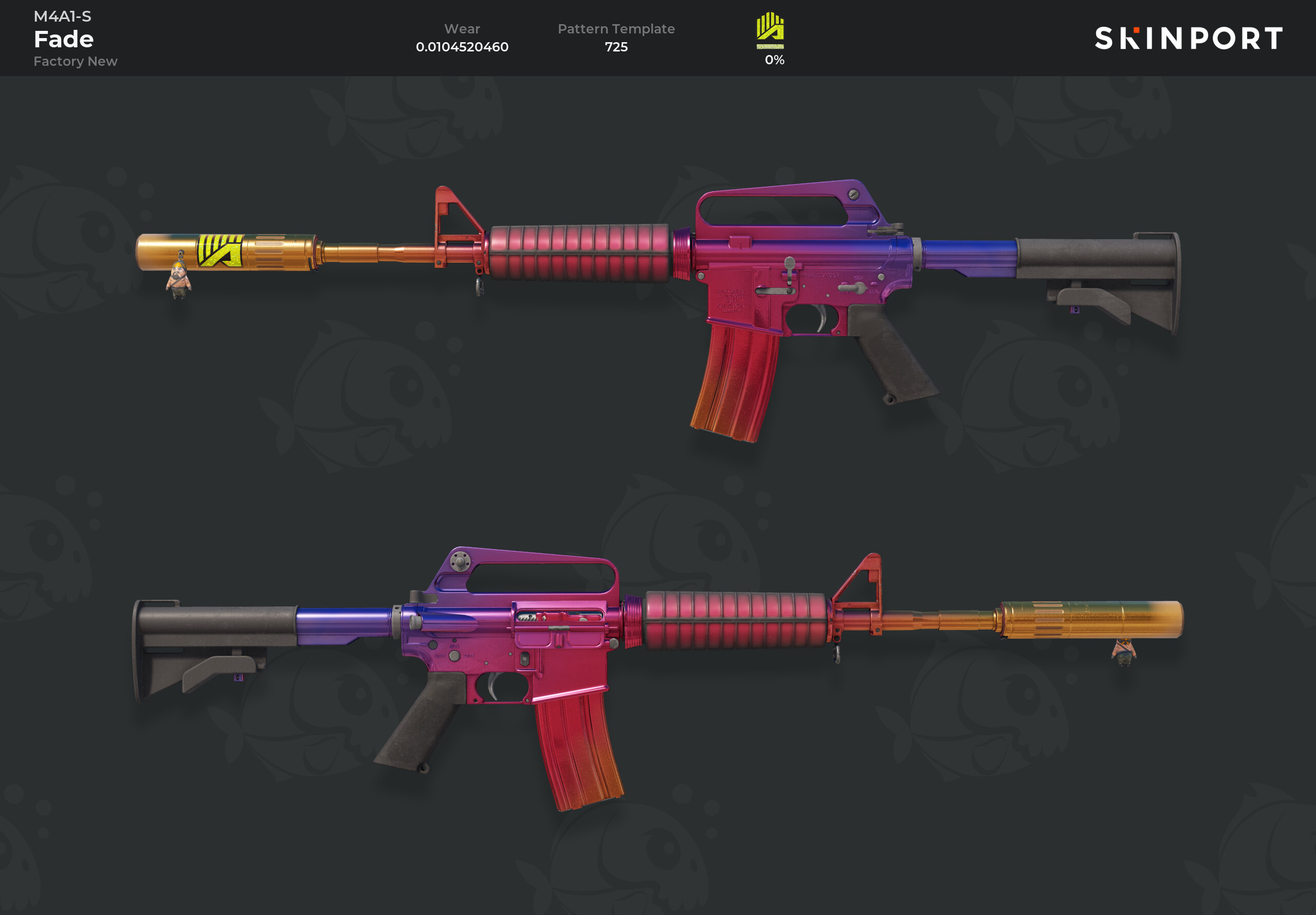 Купить M4A1-S | Fade (Factory New) - цена 481.49 $ USD | Купить скины ...