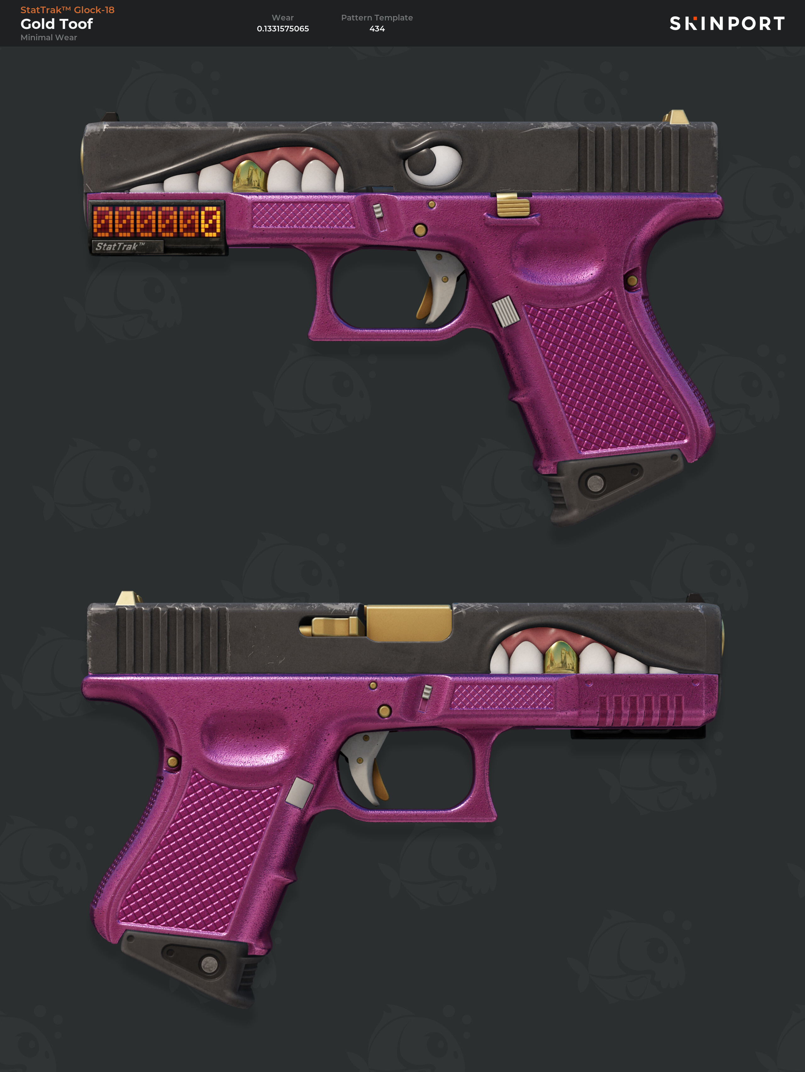 Купить StatTrak™ Glock-18 | Gold Toof (Minimal Wear) - цена 8848.69 ...