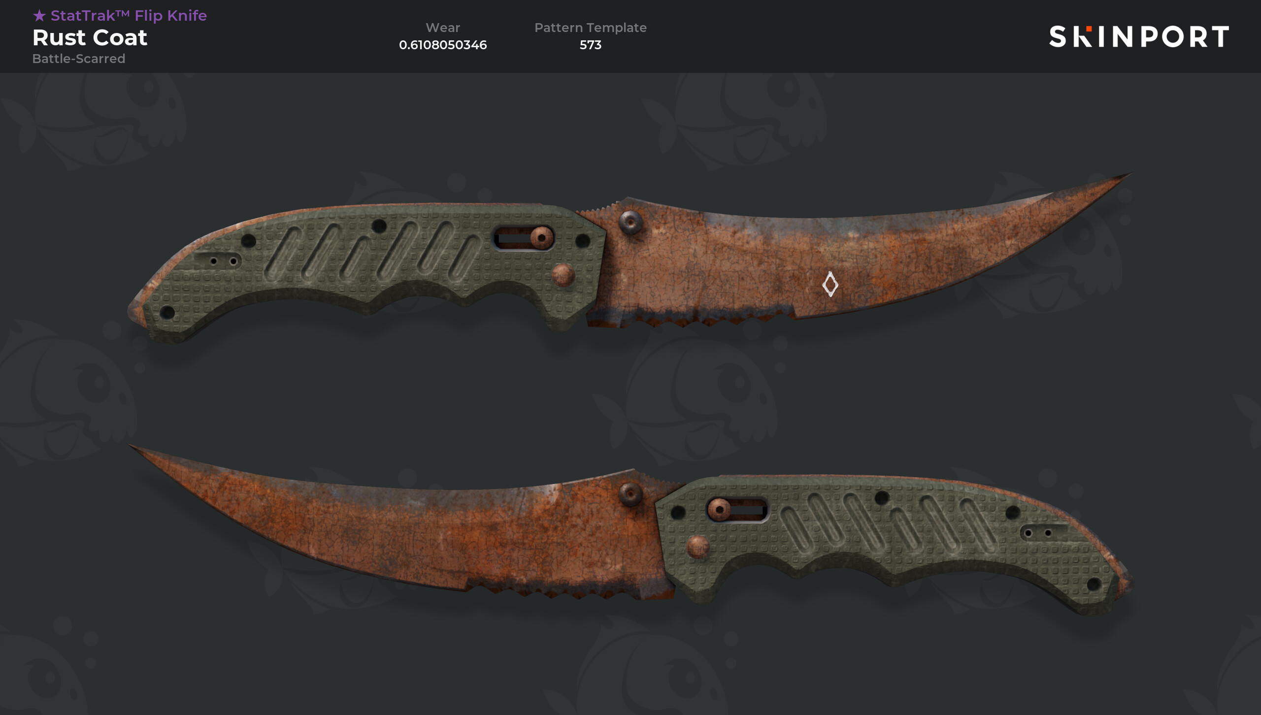 Купить ★ StatTrak™ Flip Knife | Rust Coat (Battle-Scarred) - цена 171. ...