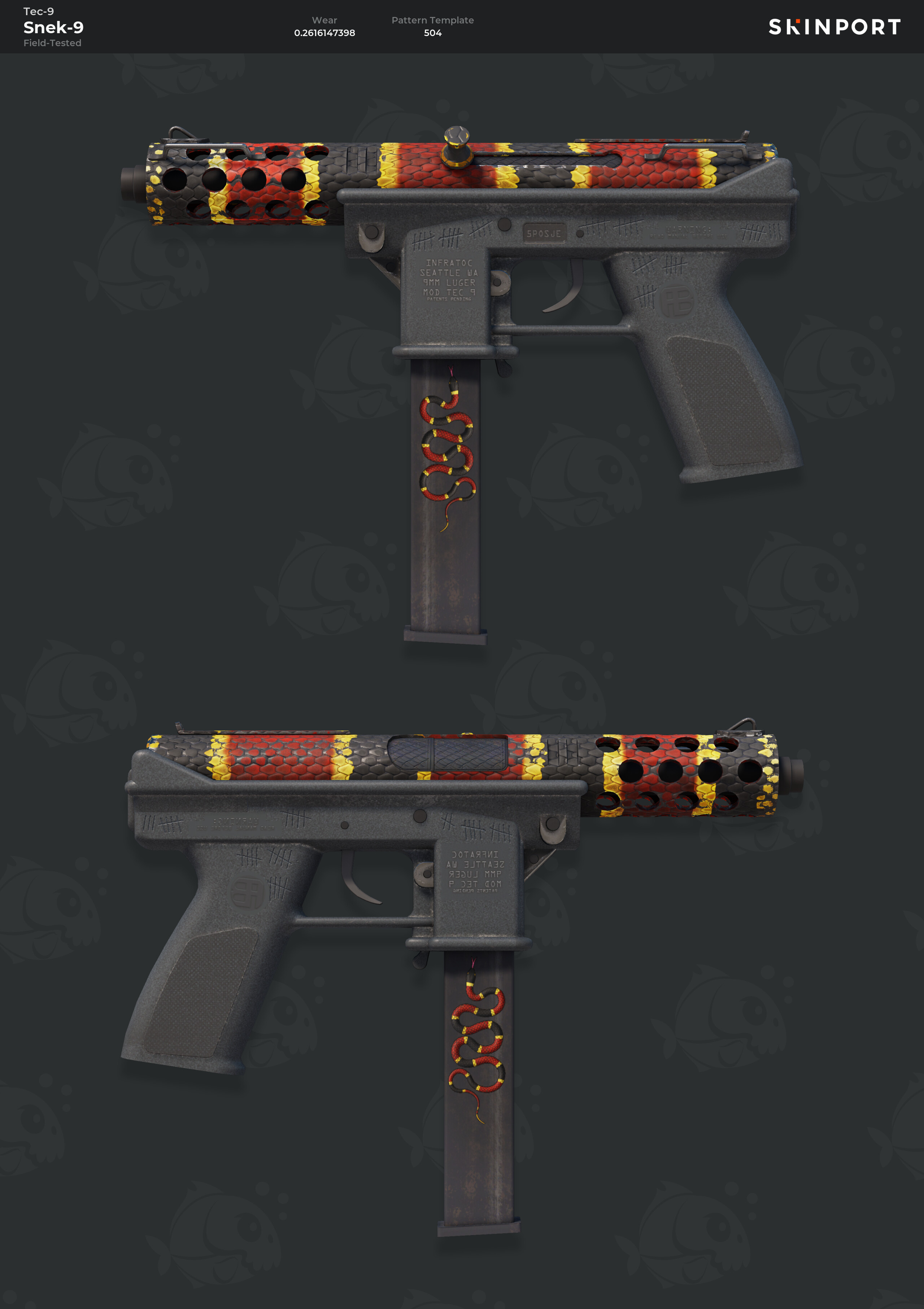 Купить Tec-9 | Snek-9 (Field-Tested) - цена 18.37 ₽ RUB | Купить скины ...