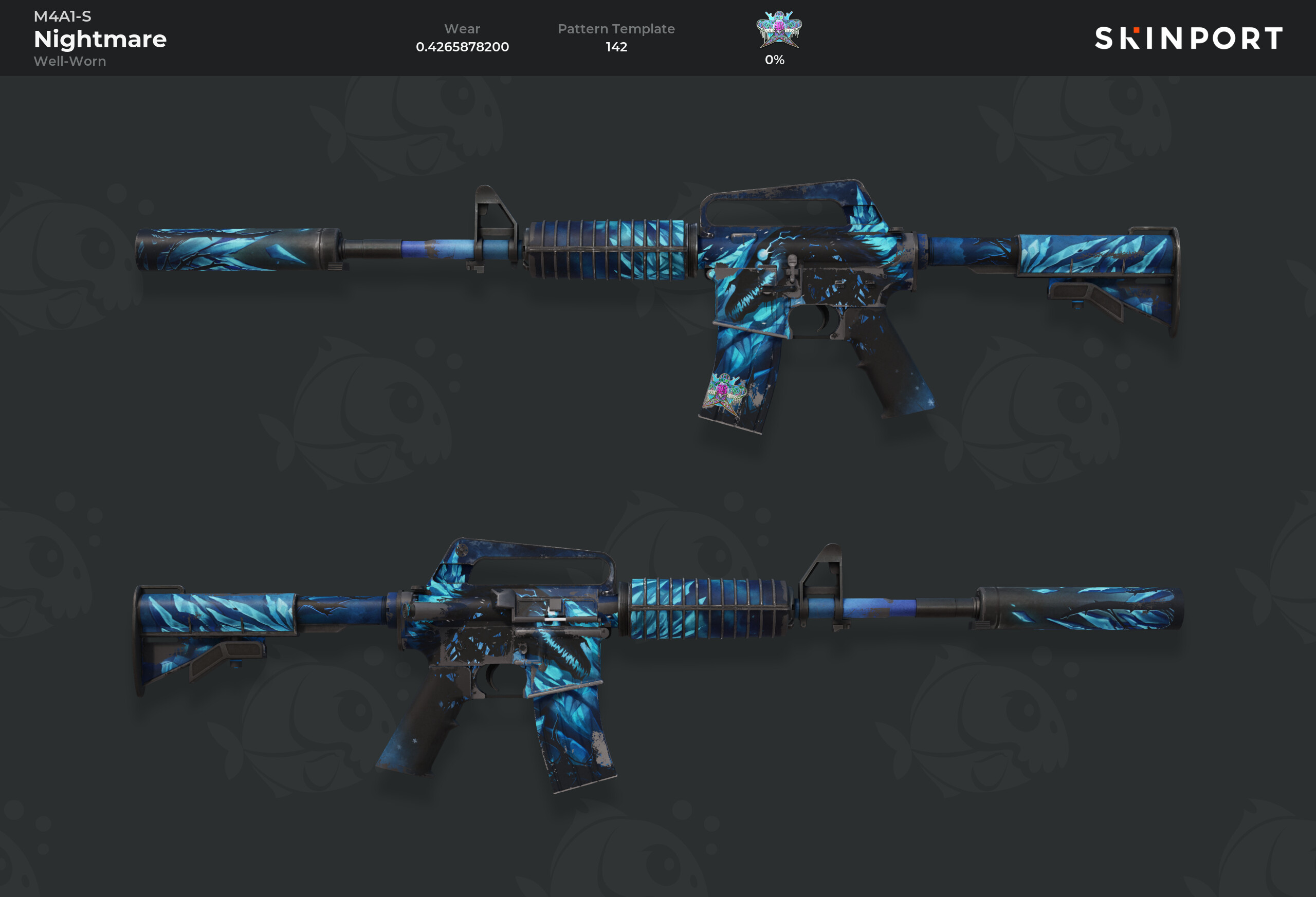 Купить M4A1-S | Nightmare (Well-Worn) - цена 671.84 ₽ RUB | Купить ...