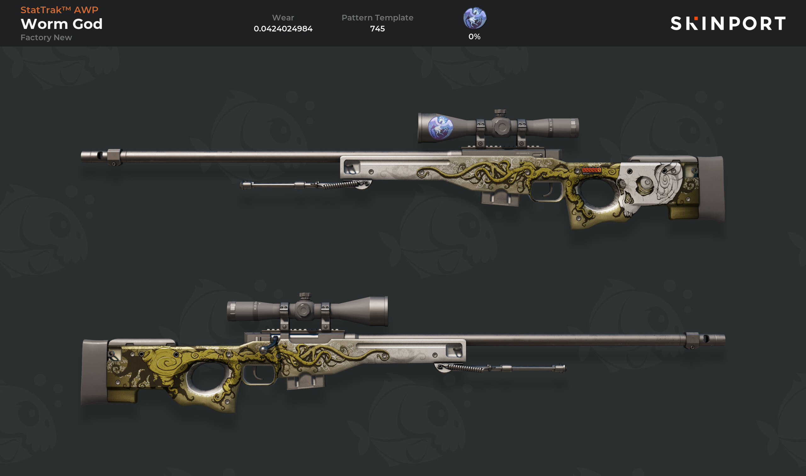 Купить StatTrak™ AWP | Worm God (Factory New) - цена 9.5 $ USD | Купить ...