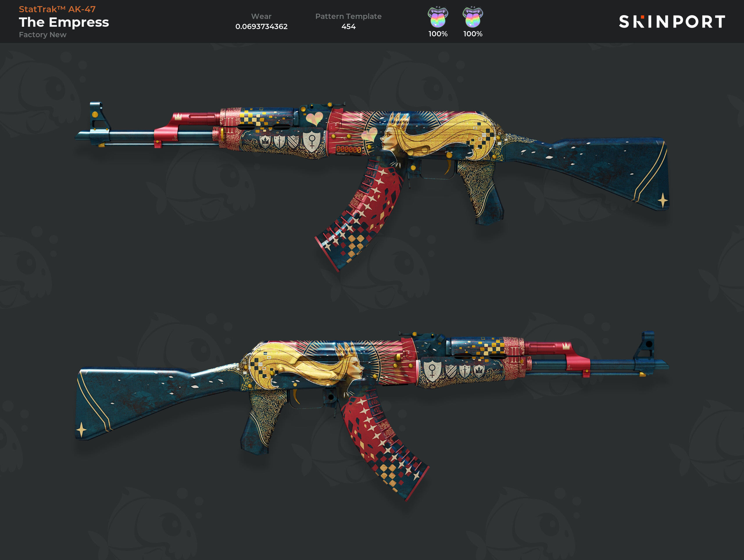 Купить StatTrak™ AK-47 | The Empress (Factory New) - цена 27820.61 ...