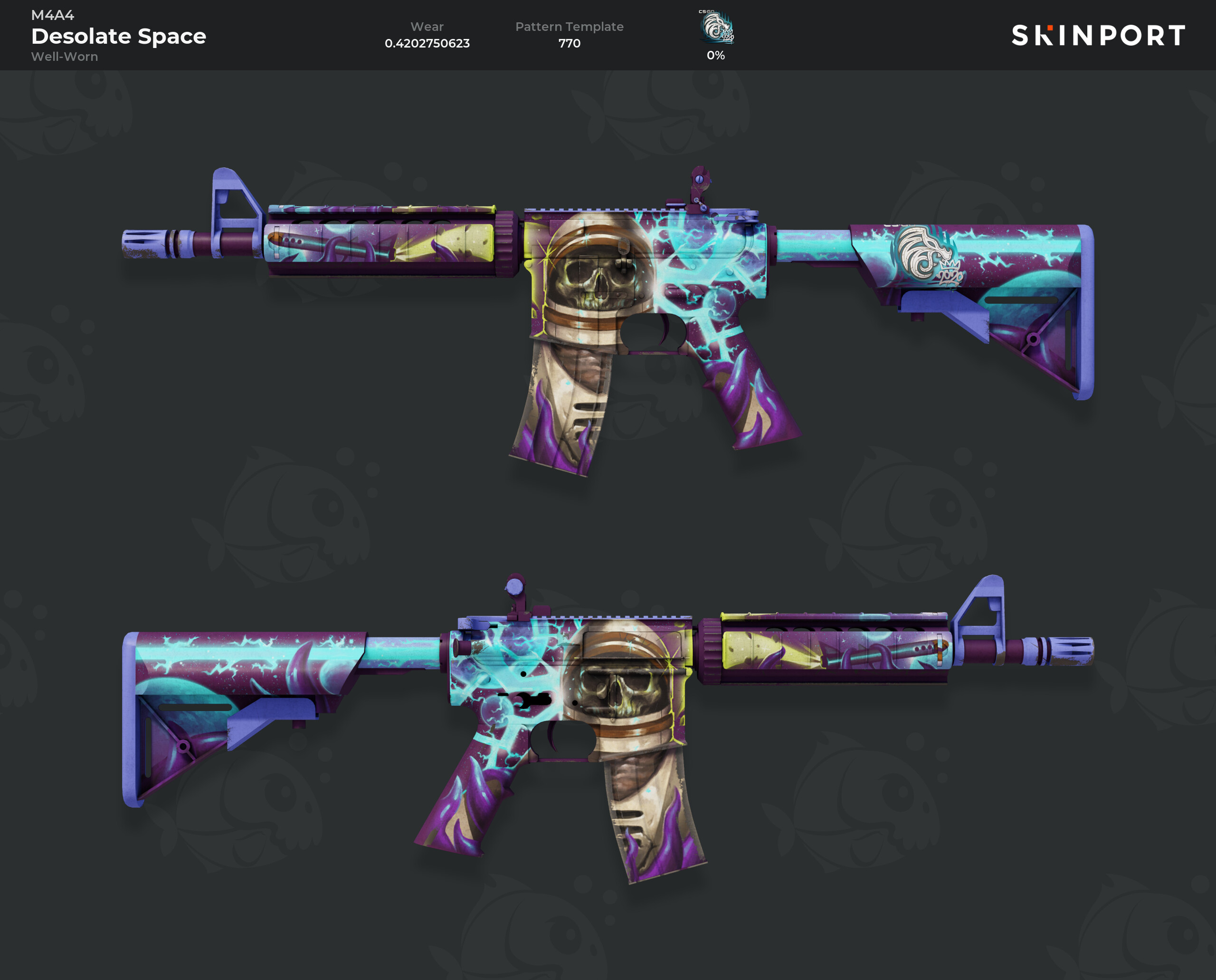 Купить M4A4 | Desolate Space (Well-Worn) - цена 6.97 $ USD | Купить ...