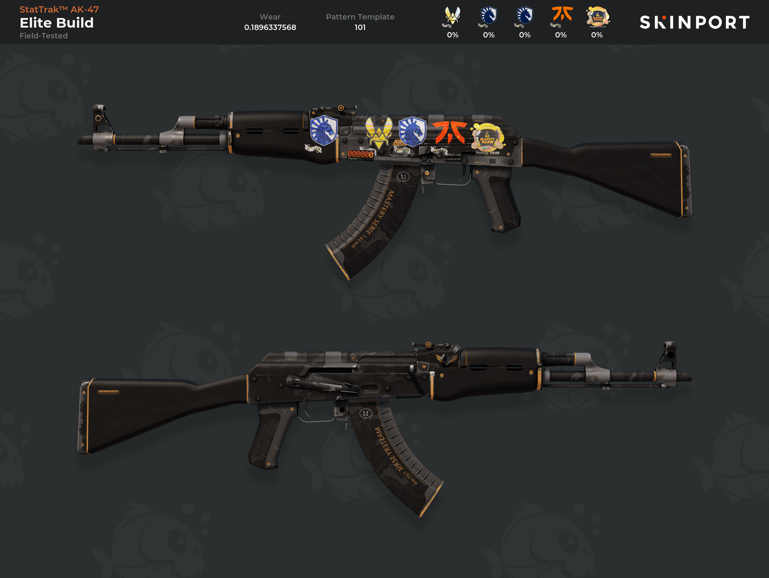 Купить StatTrak™ AK-47 | Elite Build (Field-Tested) - цена 409.81 ₽ RUB ...