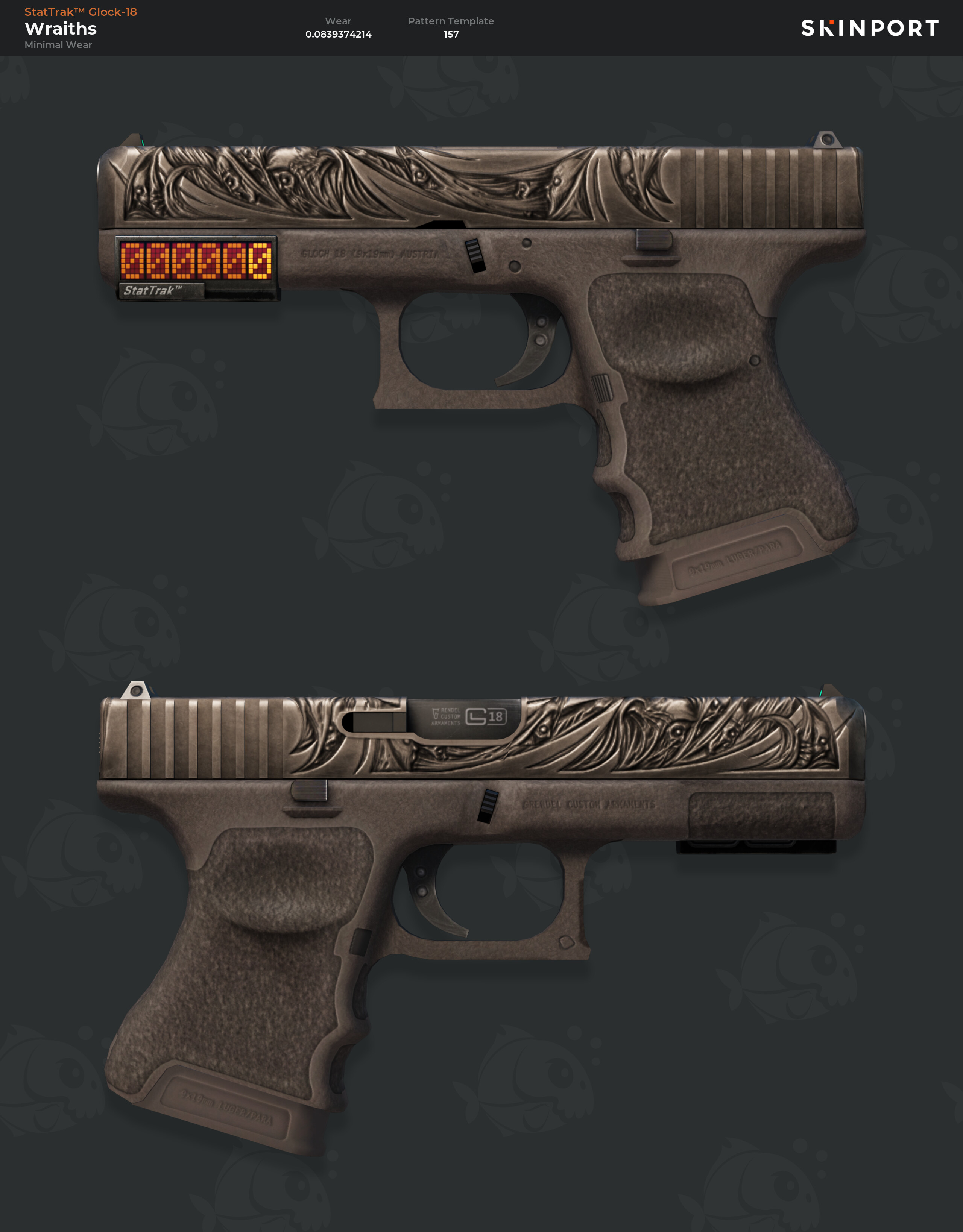Купить StatTrak™ Glock-18 | Wraiths (Minimal Wear) - цена 125.25 ₽ RUB ...