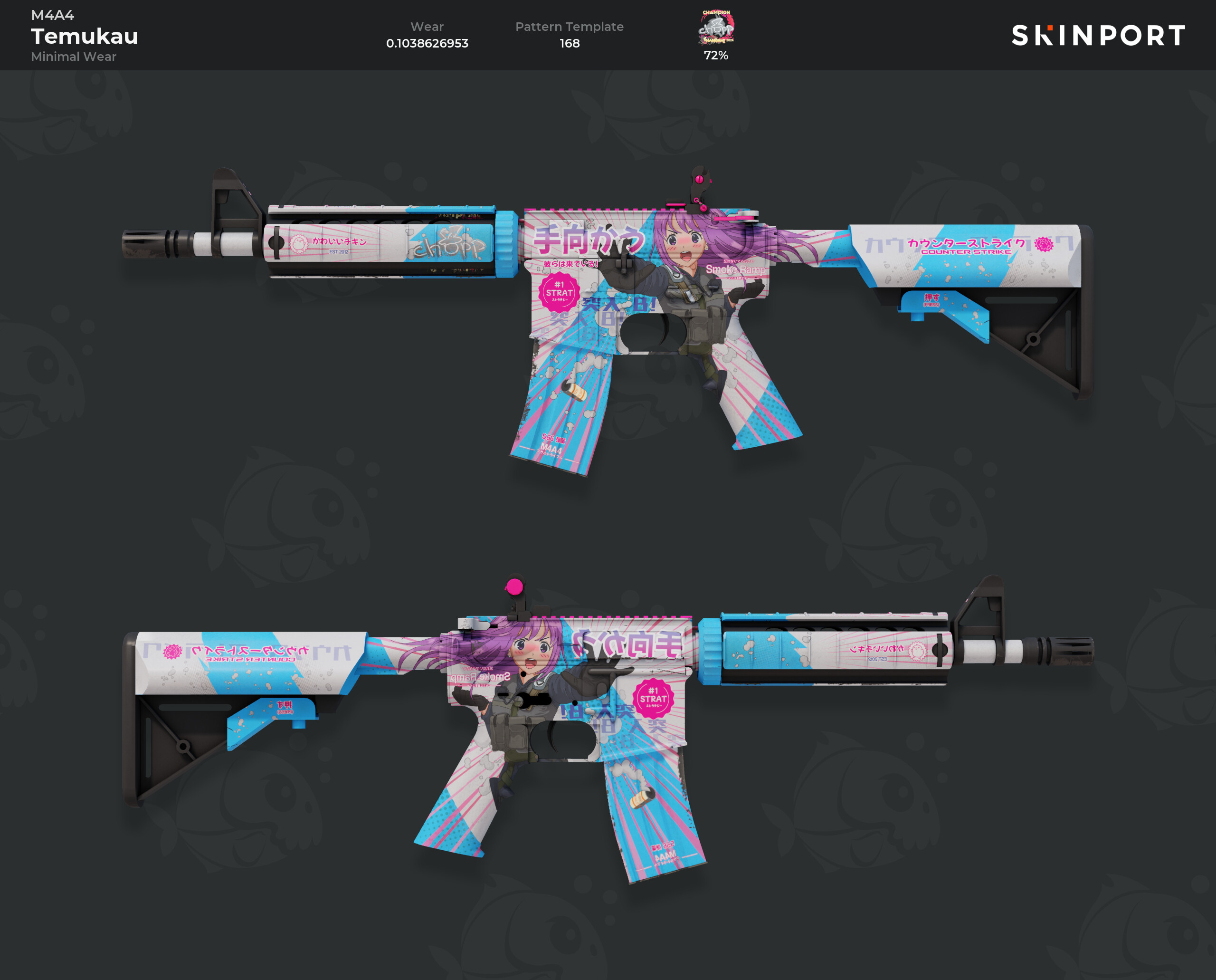 Купить M4A4 | Temukau (Minimal Wear) - цена 3525.86 ₽ RUB | Купить ...