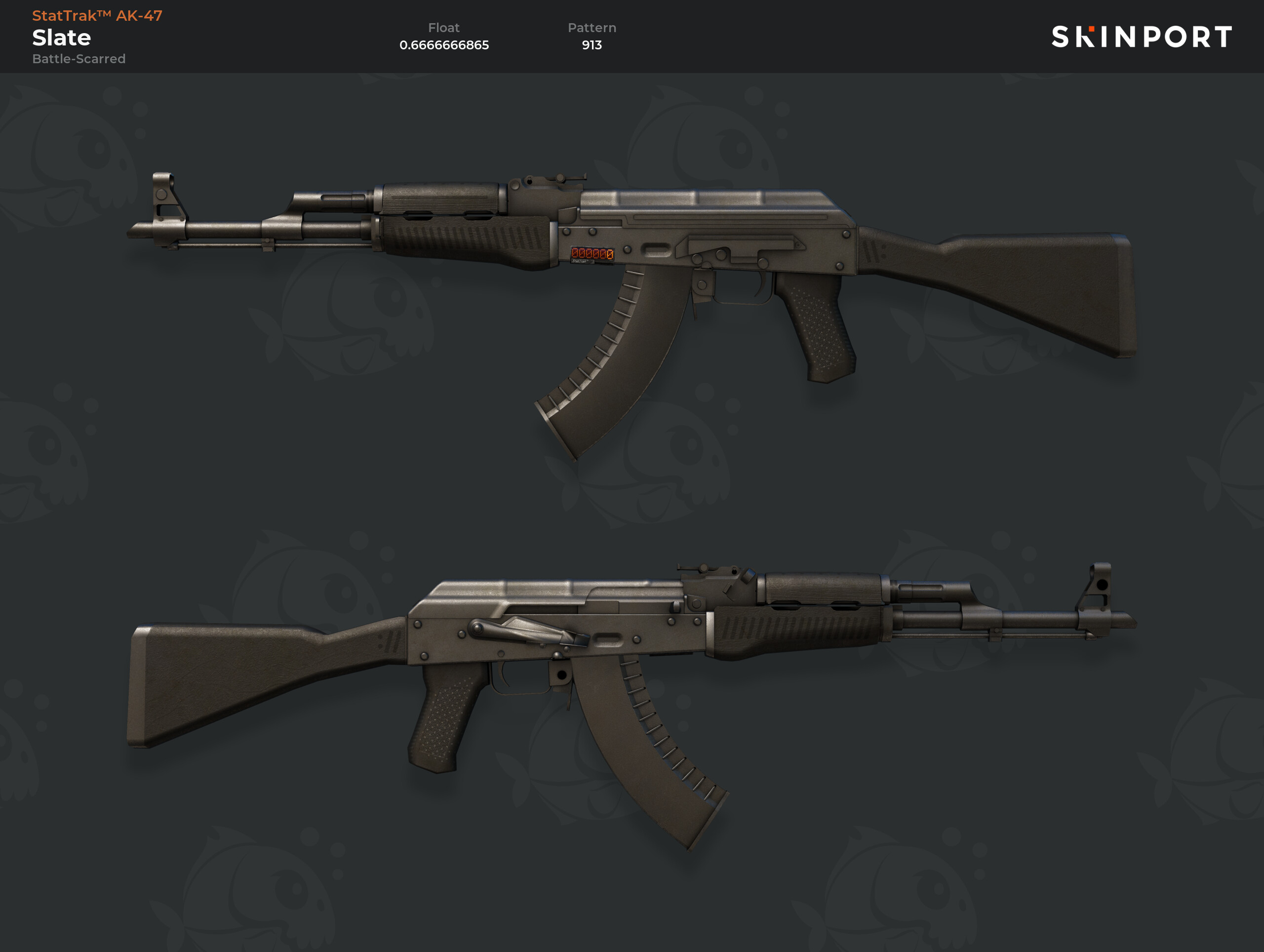 StatTrak™ AK-47 | Slate (Battle-Scarred) - Counter-Strike 2 - Skinport