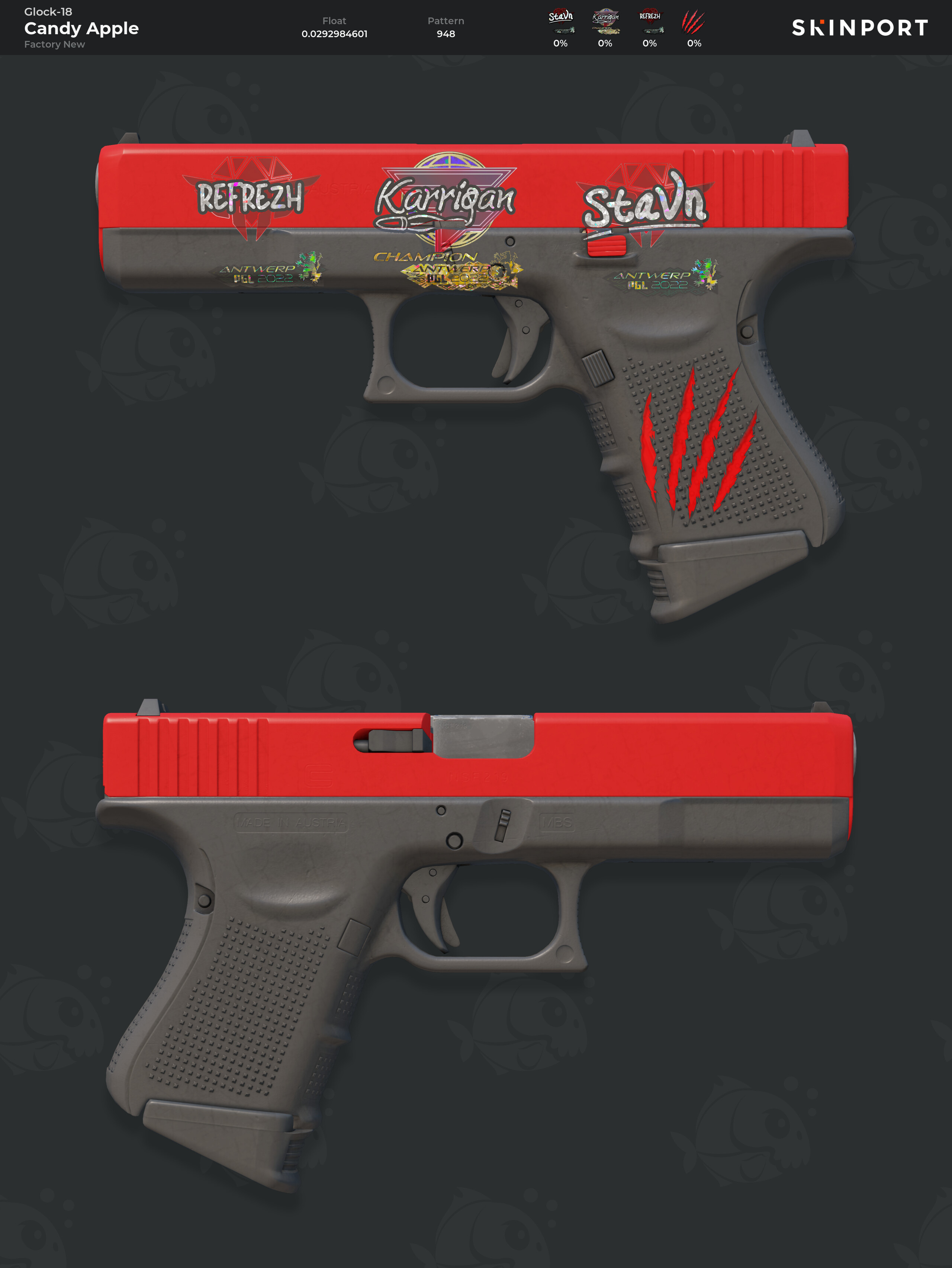 Glock-18 | Candy Apple (Factory New) - Counter-Strike 2 - Skinport