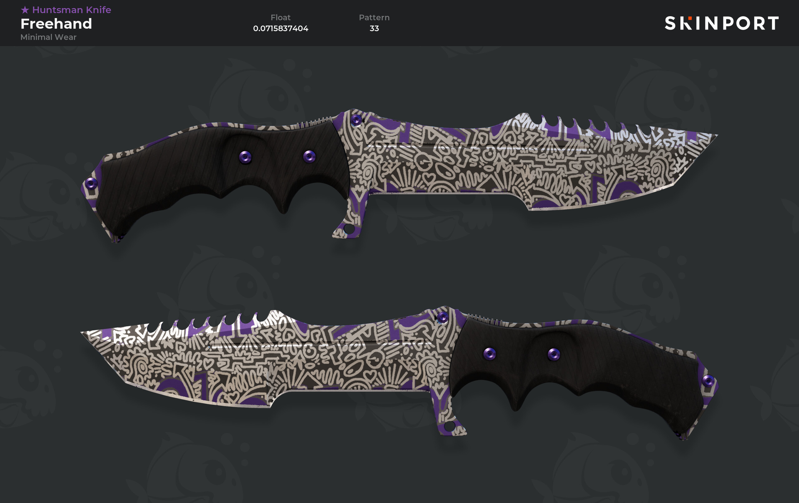 Huntsman Knife | Freehand (Minimal Wear) - Counter-Strike 2 - Skinport