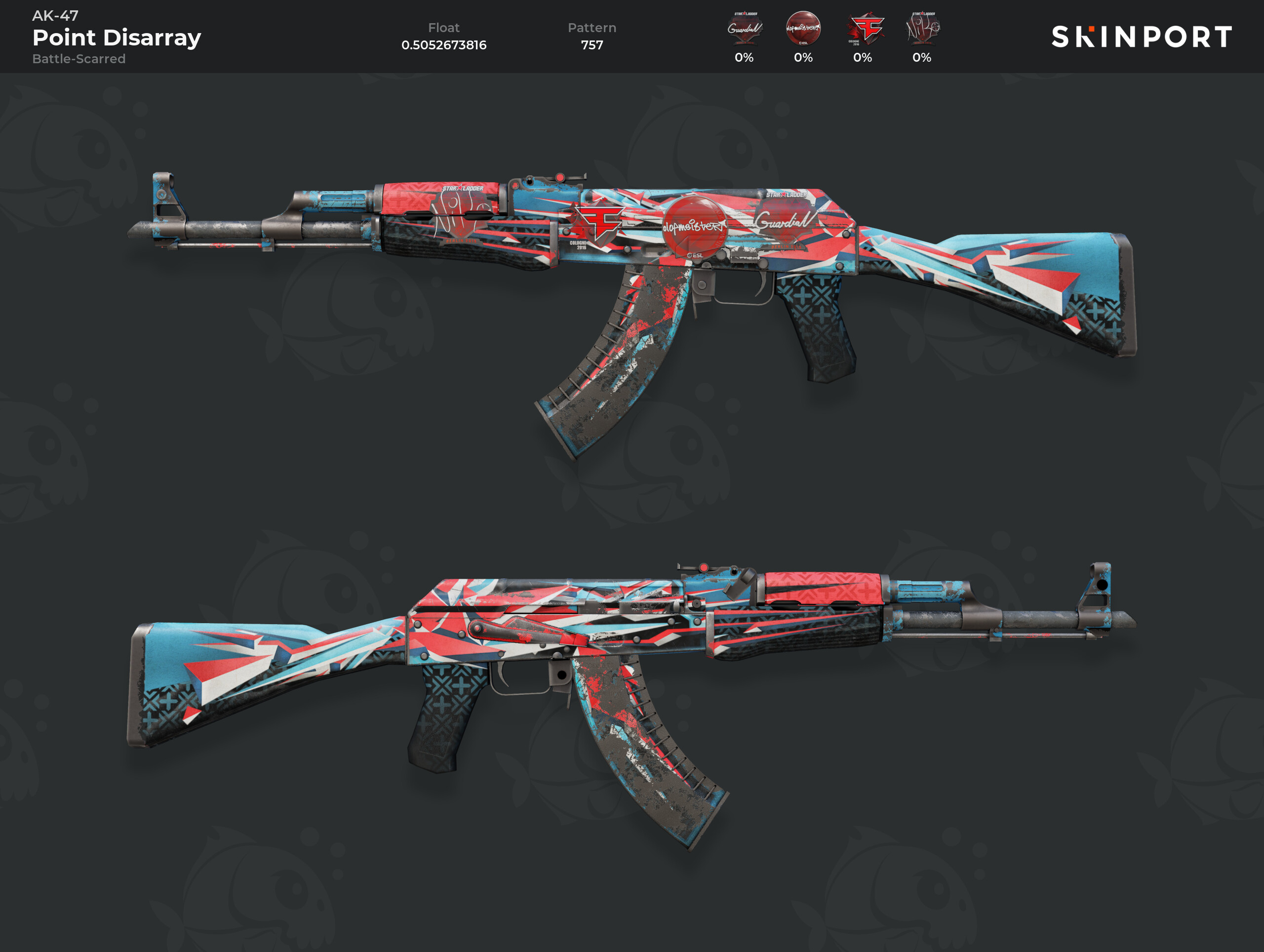 AK-47 | Point Disarray (Battle-Scarred) - Counter-Strike 2 - Skinport
