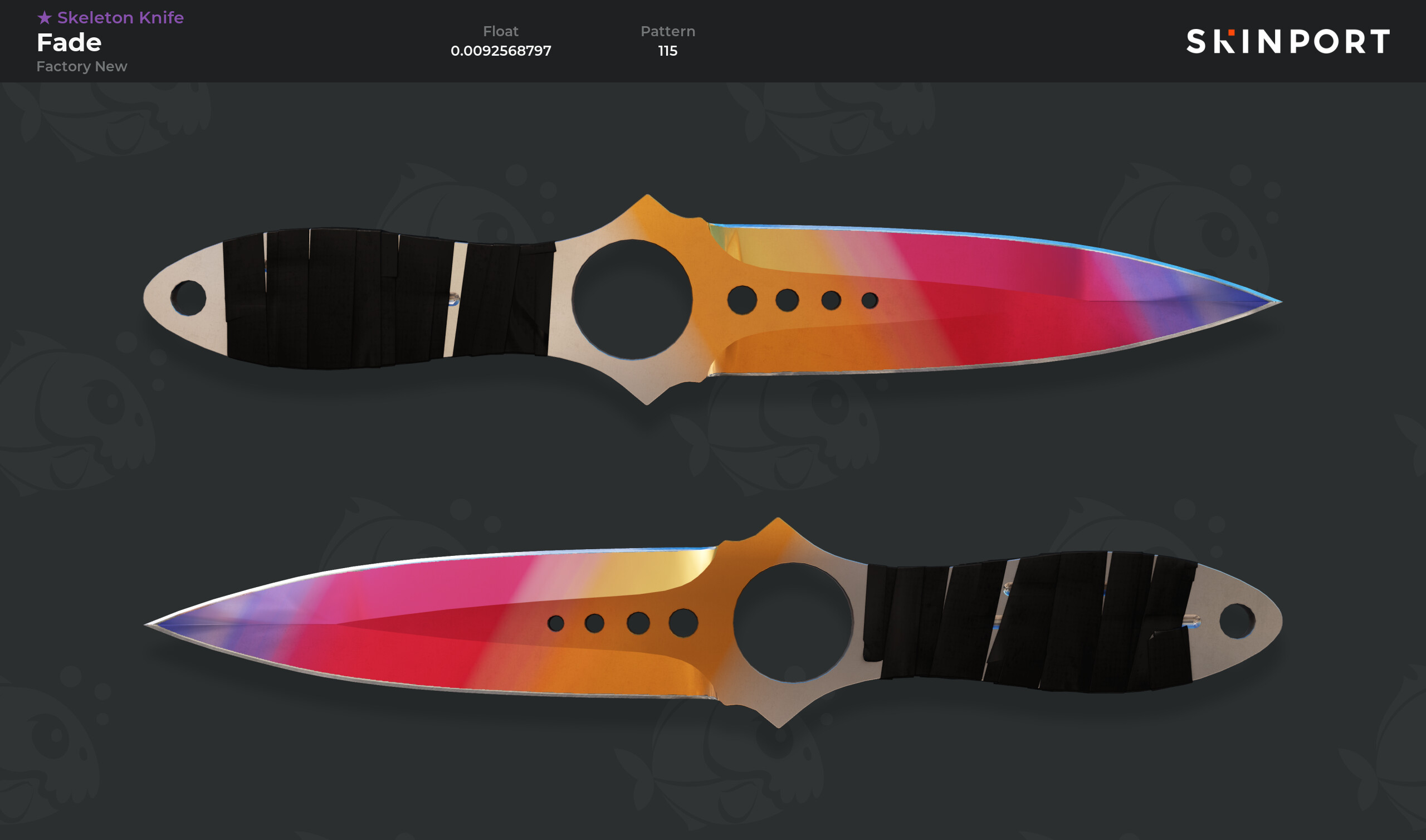 Skeleton Knife | Fade (Factory New) - Counter-Strike 2 - Skinport