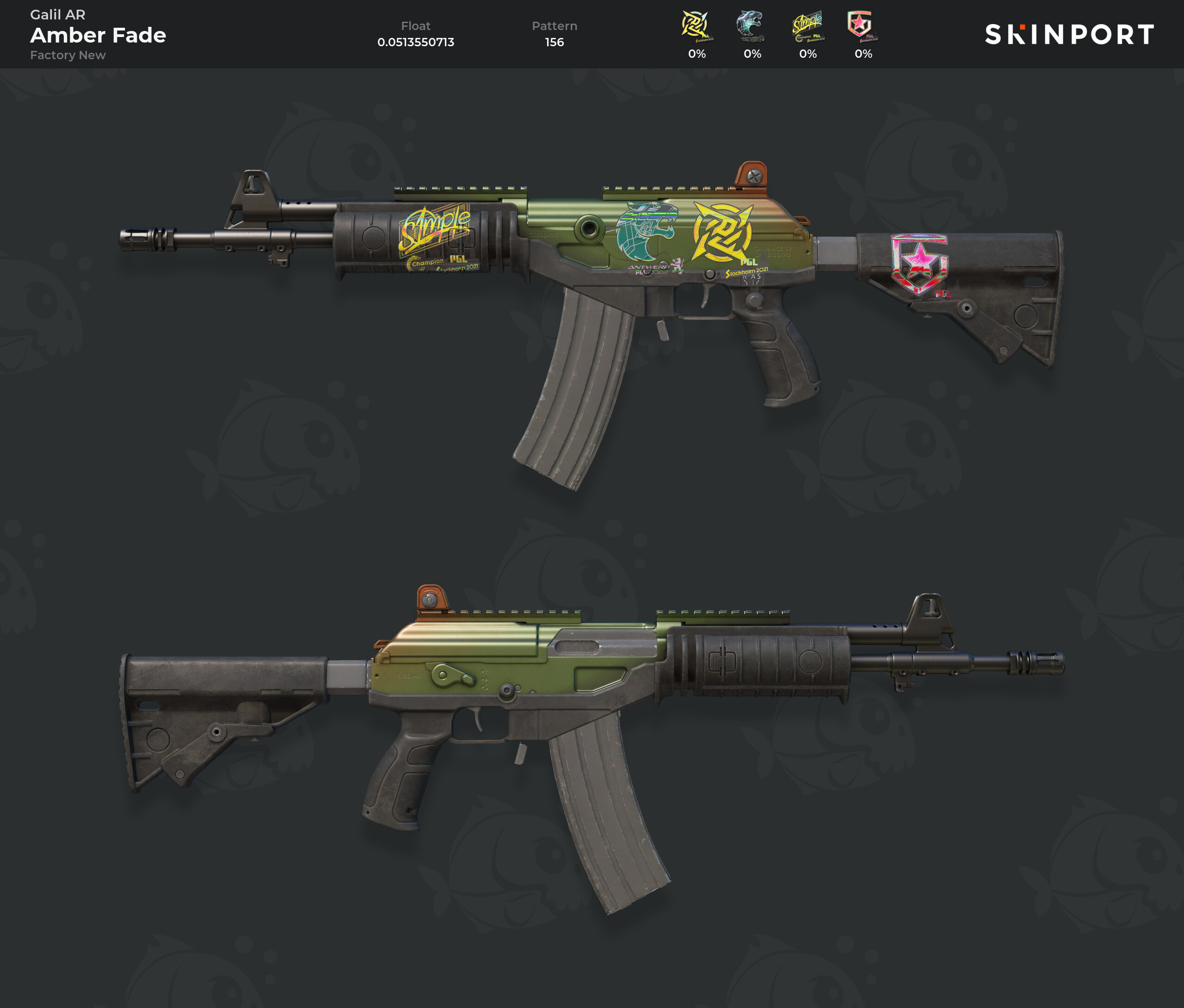 Galil AR | Amber Fade (Factory New) - Counter-Strike 2 - Skinport