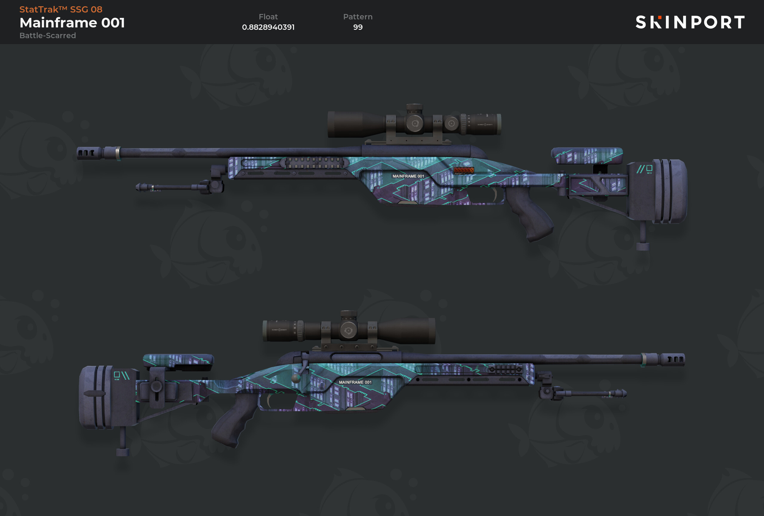 StatTrak™ SSG 08 | Mainframe 001 (Battle-Scarred) - CS:GO - Skinport