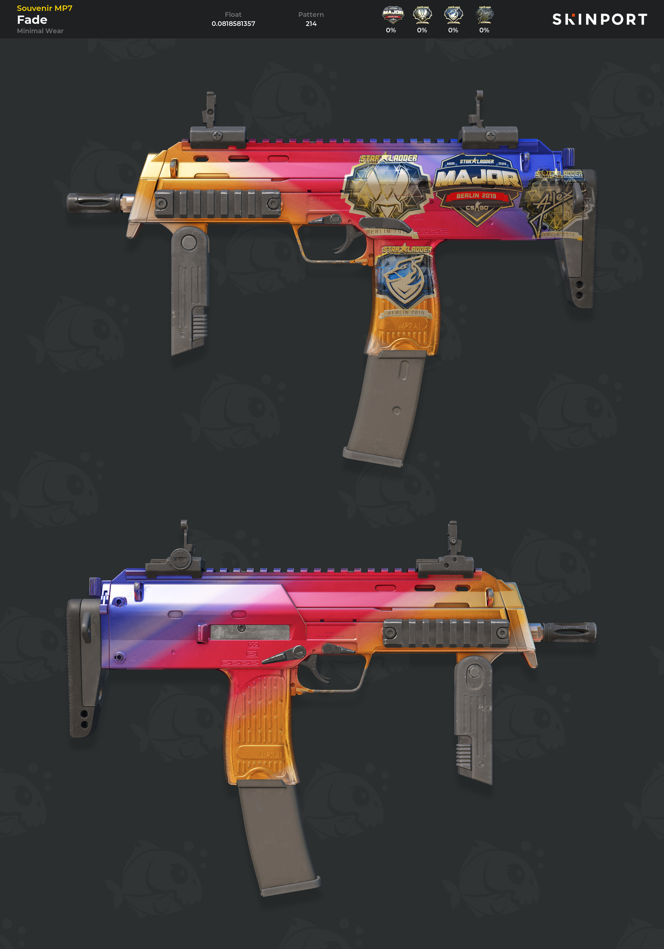 Souvenir MP7 | Fade (Minimal Wear) - CS2 - Skinport
