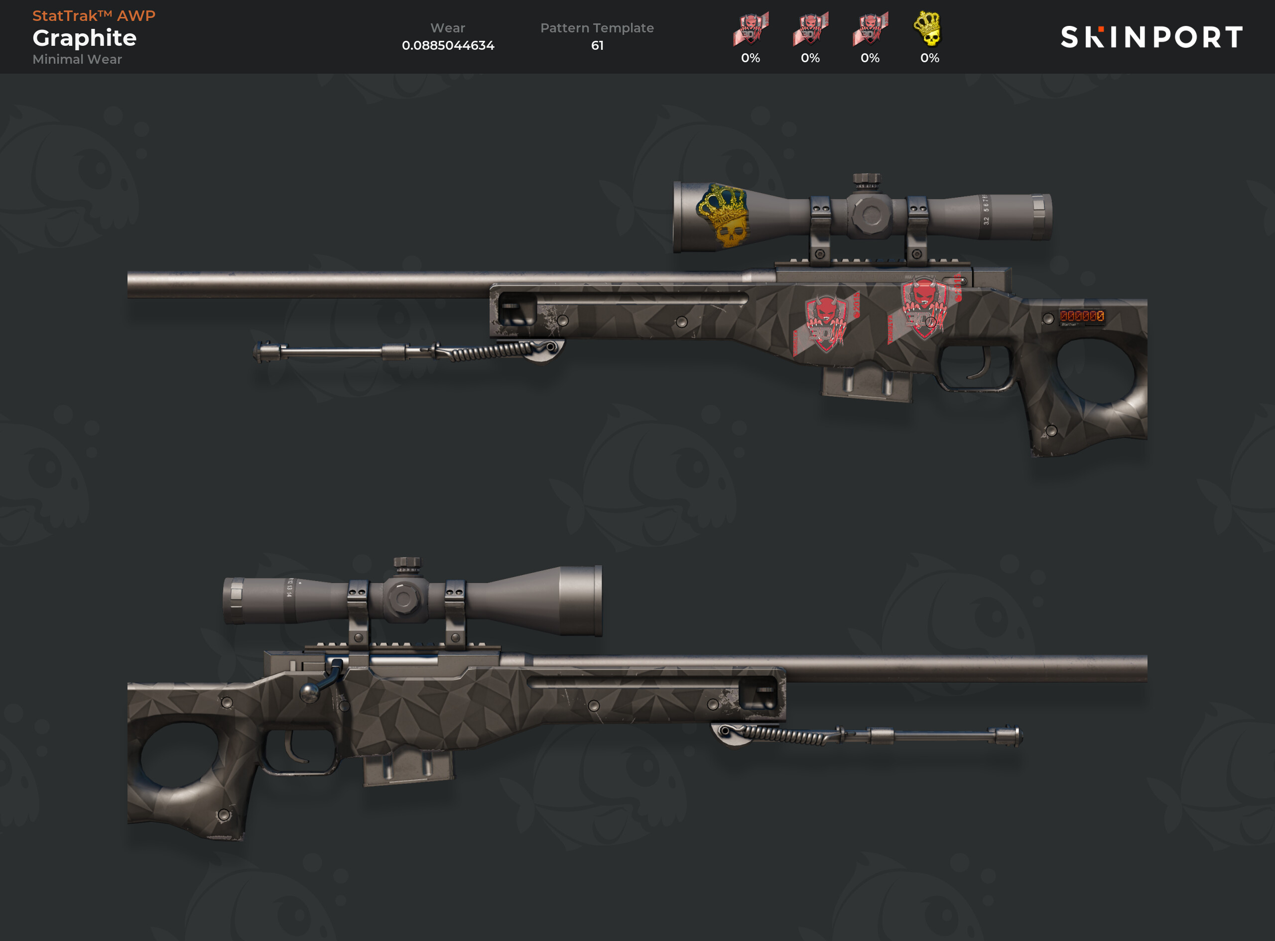 StatTrak™ AWP | Graphite (Minimal Wear) - Counter-Strike 2 - Skinport