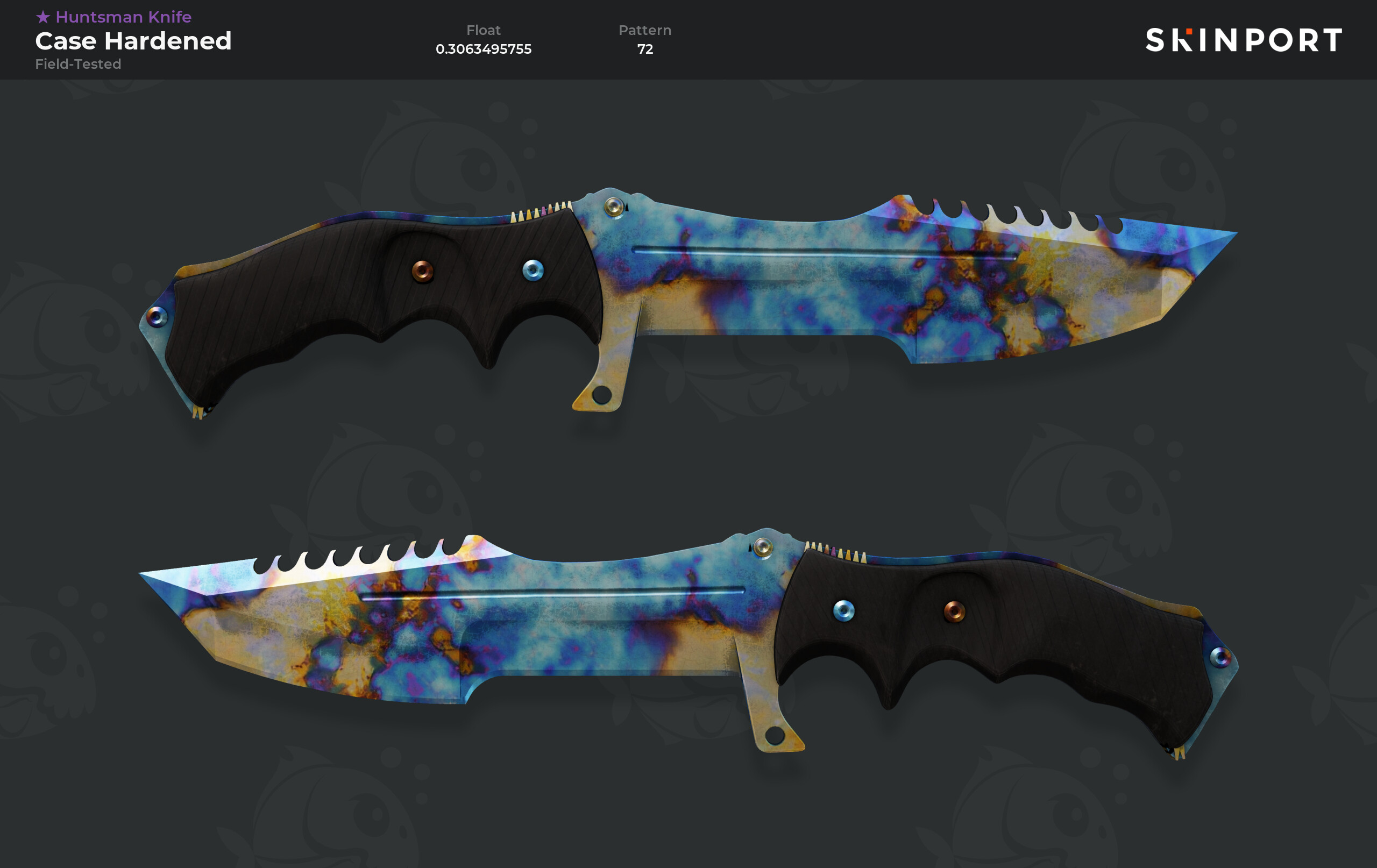 Huntsman Knife | Case Hardened (Field-Tested) - Counter-Strike 2 - Skinport