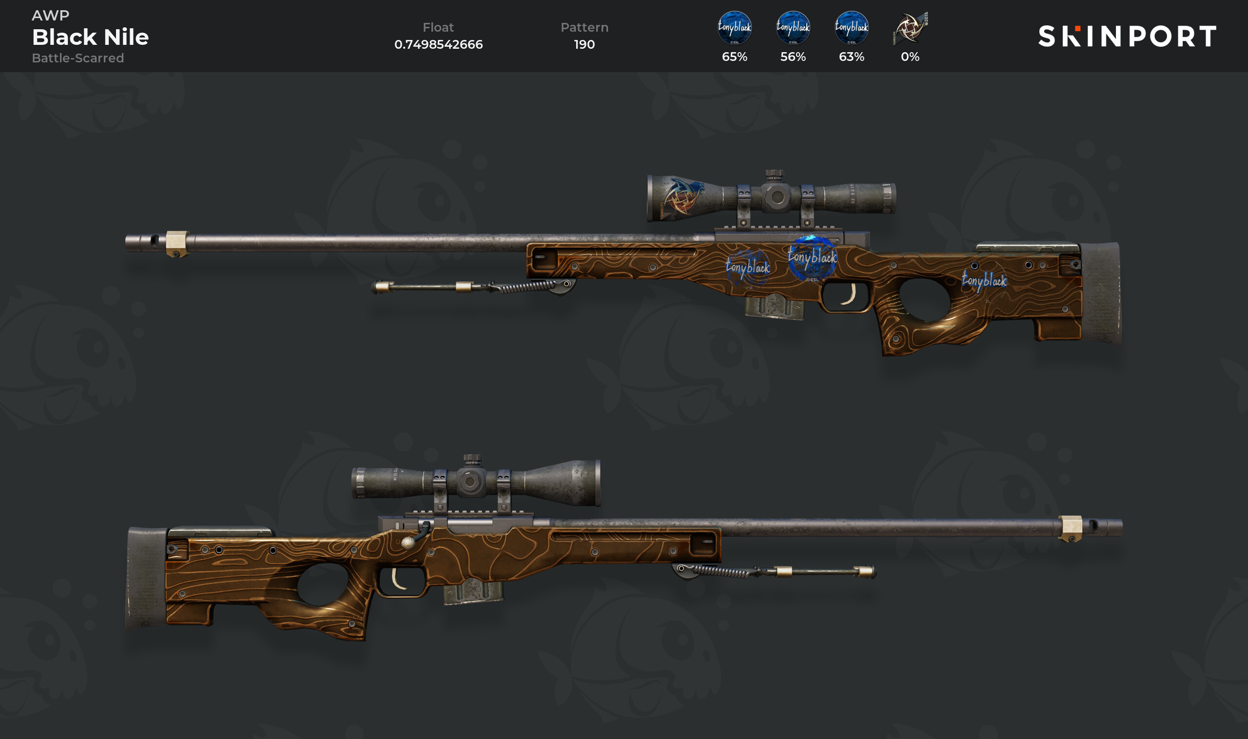 AWP | Black Nile (Battle-Scarred) - Counter-Strike 2 - Skinport