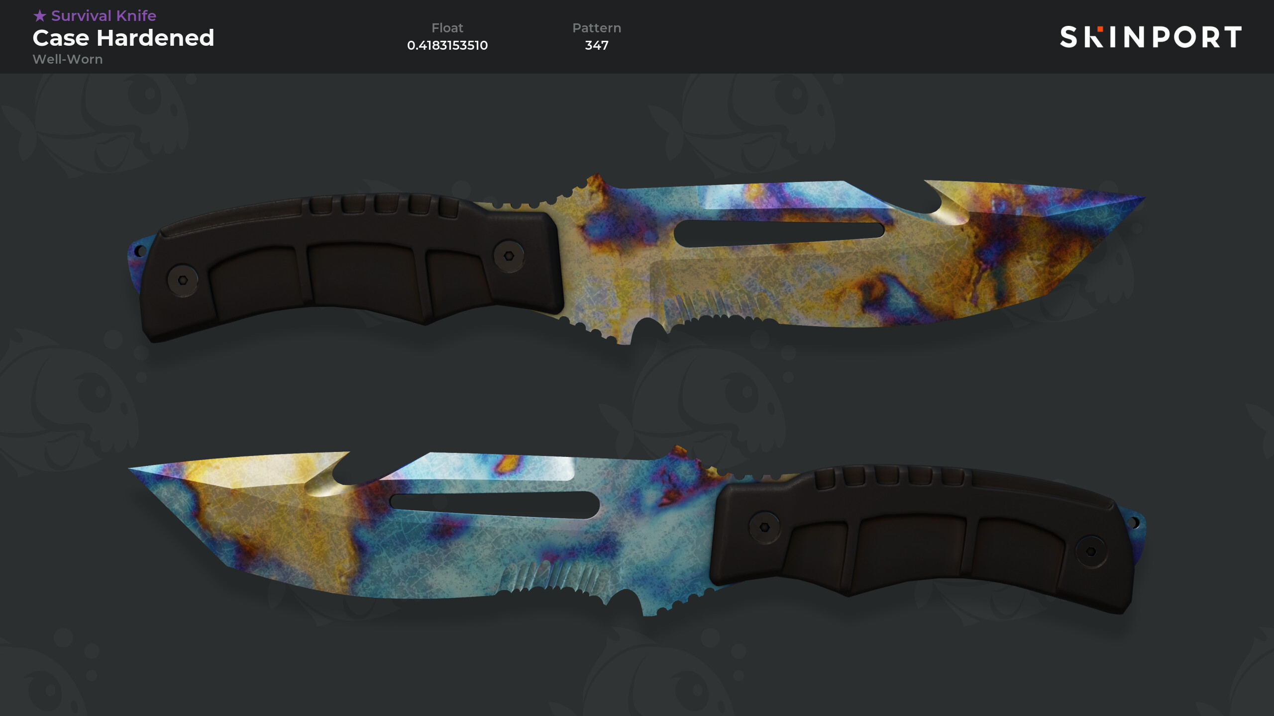 Survival Knife | Case Hardened (Well-Worn) - Counter-Strike 2 - Skinport