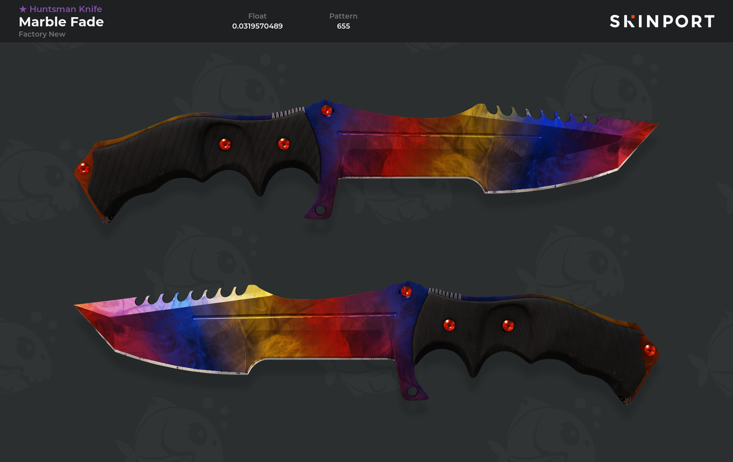Huntsman Knife | Marble Fade (Factory New) - Counter-Strike 2 - Skinport