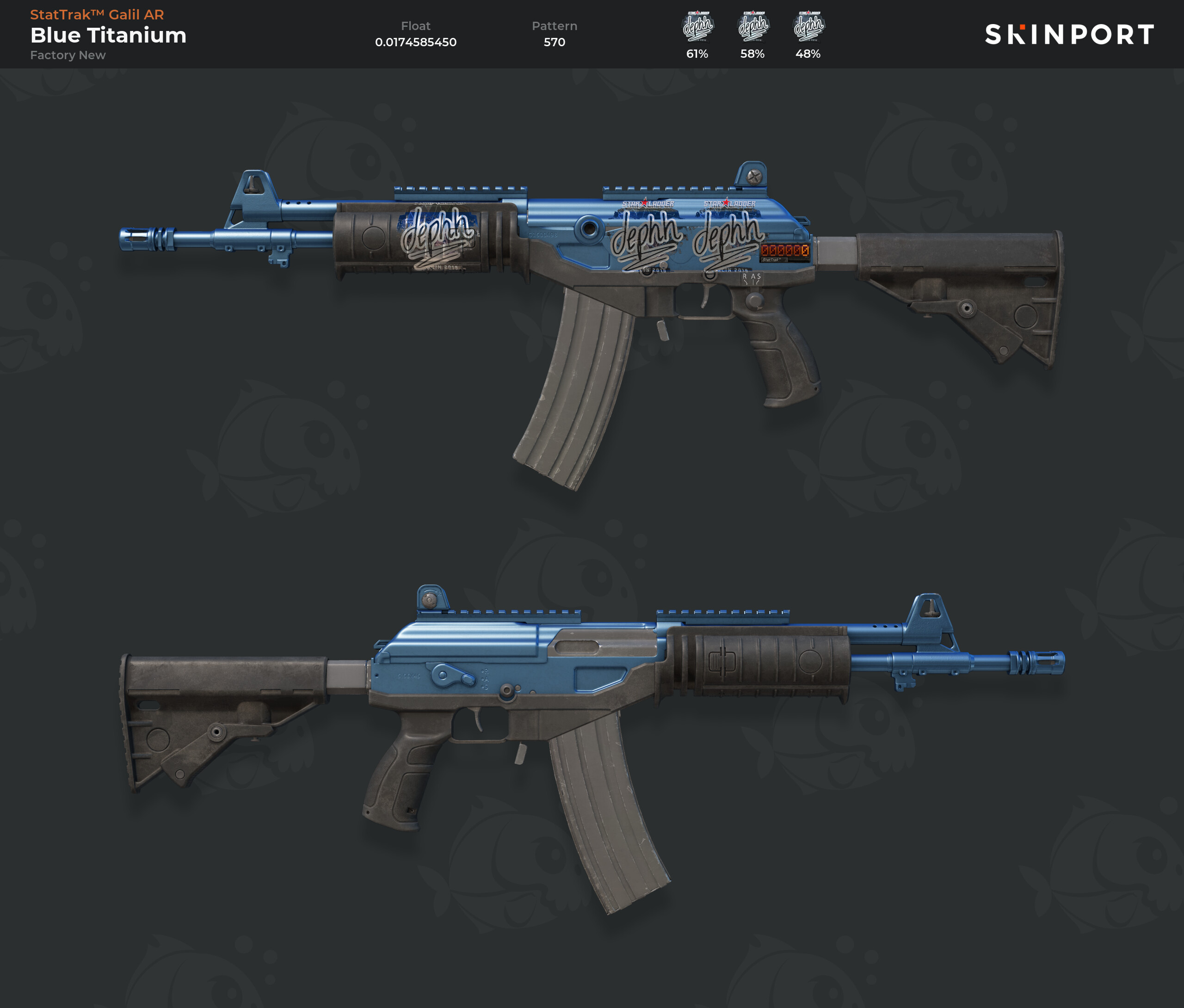 StatTrak™ Galil AR | Blue Titanium (Factory New) - CS2 - Skinport