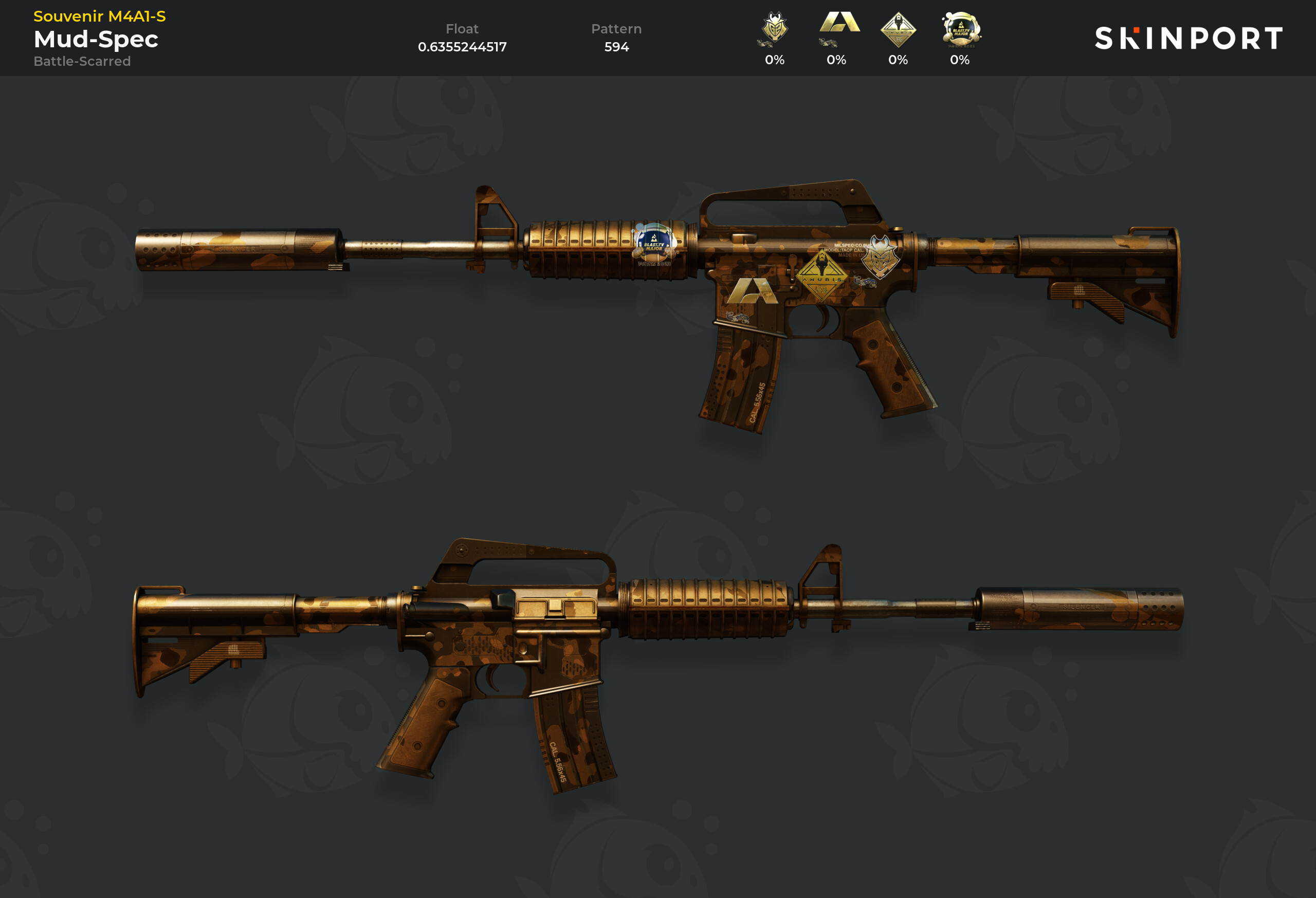 Souvenir M4A1-S | Mud-Spec (Battle-Scarred) - Counter-Strike 2 - Skinport