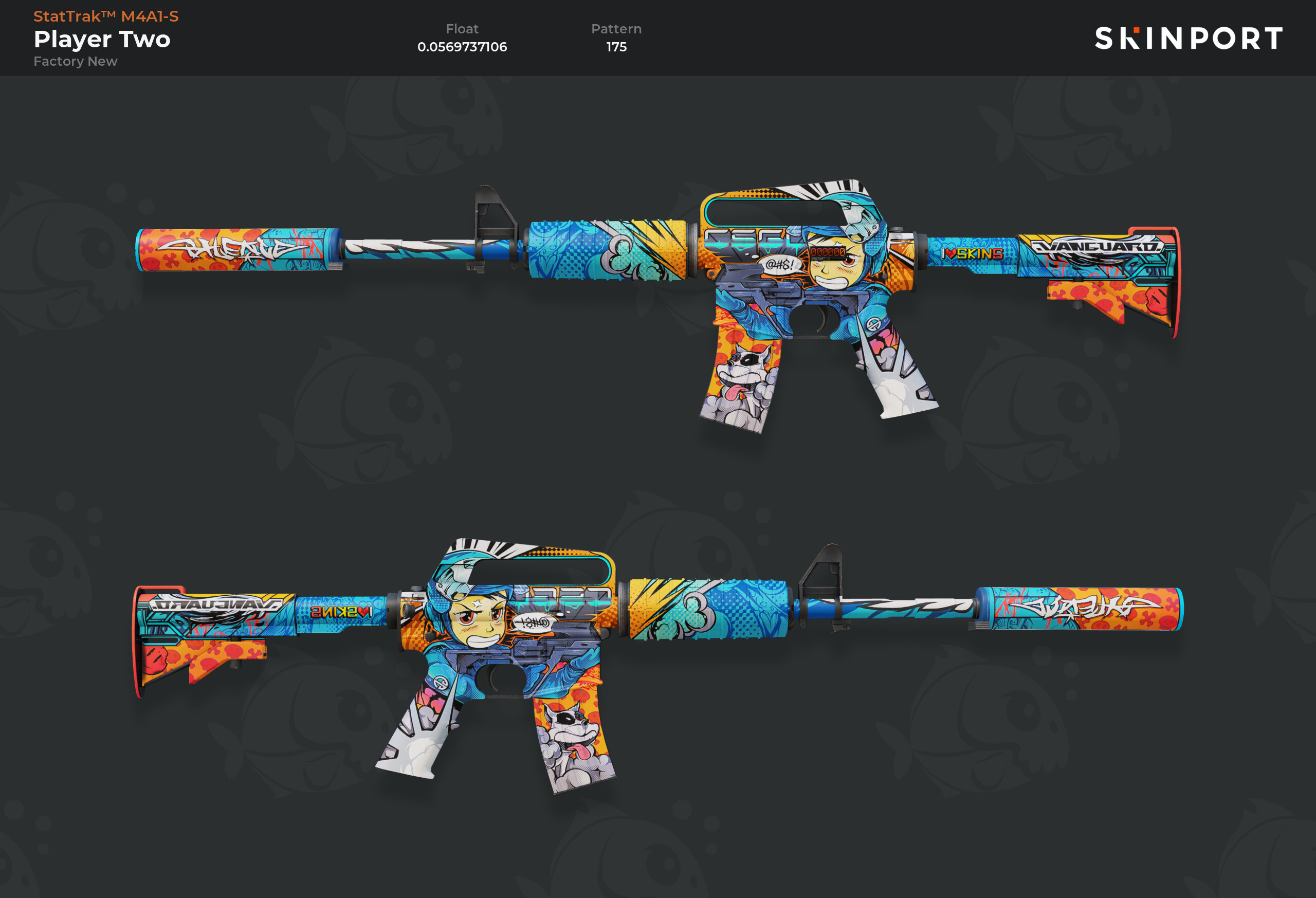 StatTrak™ M4A1-S | Player Two (Factory New) - Counter-Strike 2 - Skinport