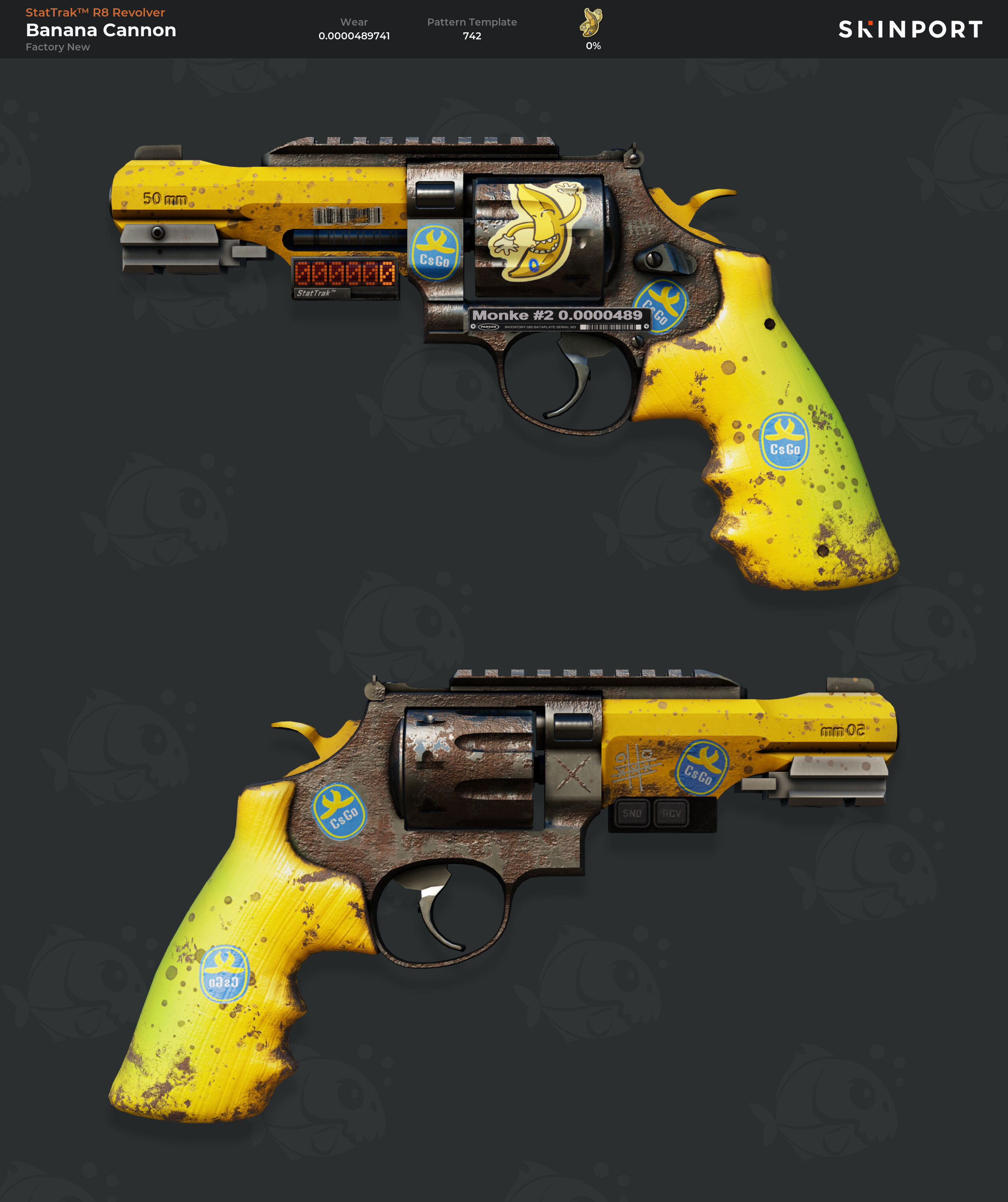 StatTrak™ R8 Revolver | Banana Cannon (Factory New) - Counter-Strike 2 ... StatTrak™ R8 Revolver | Banana Cannon (Factory New) - Counter-Strike 2 ...