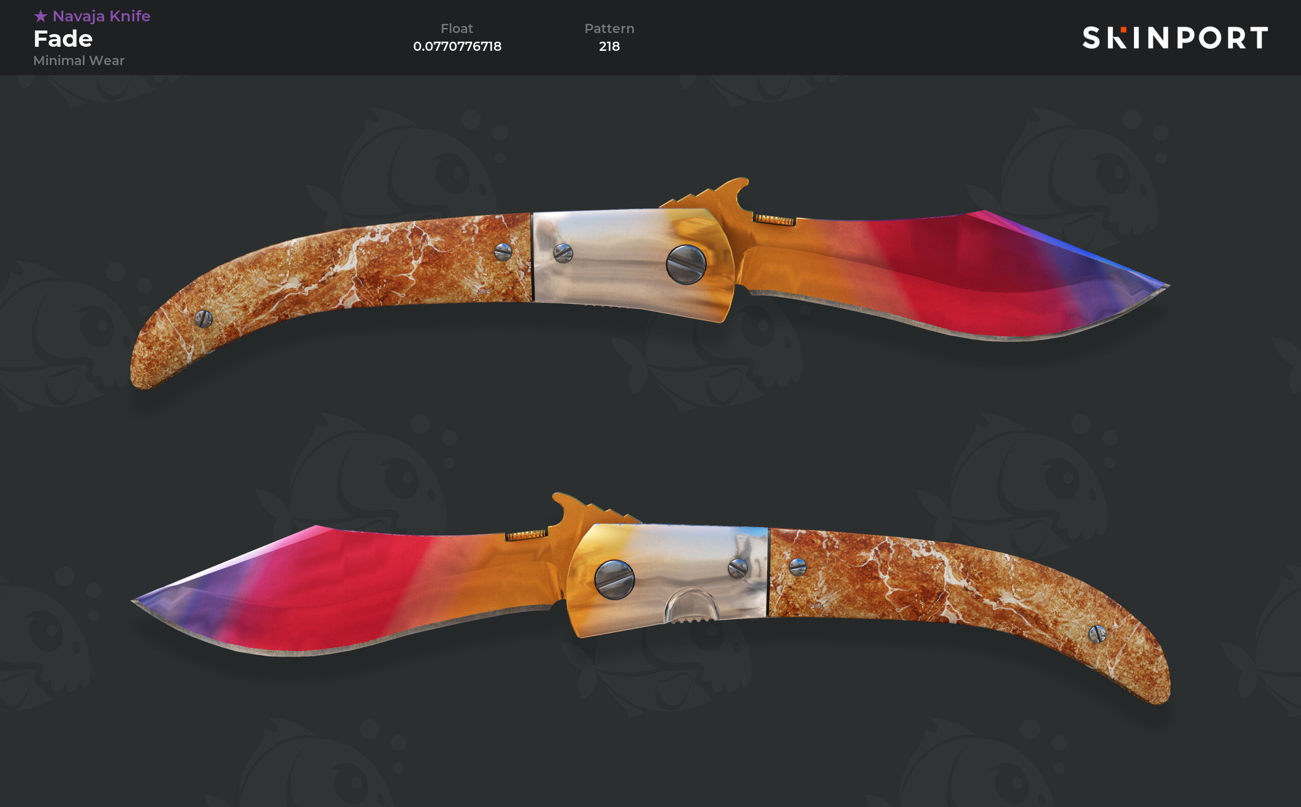 Navaja Knife | Fade (Minimal Wear) - Counter-Strike 2 - Skinport