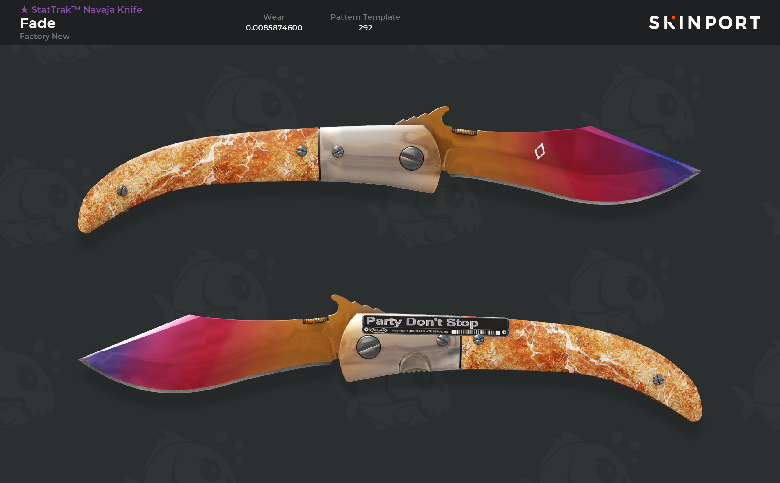 StatTrak™ Navaja Knife | Fade (Factory New) - Counter-Strike 2 - Skinport