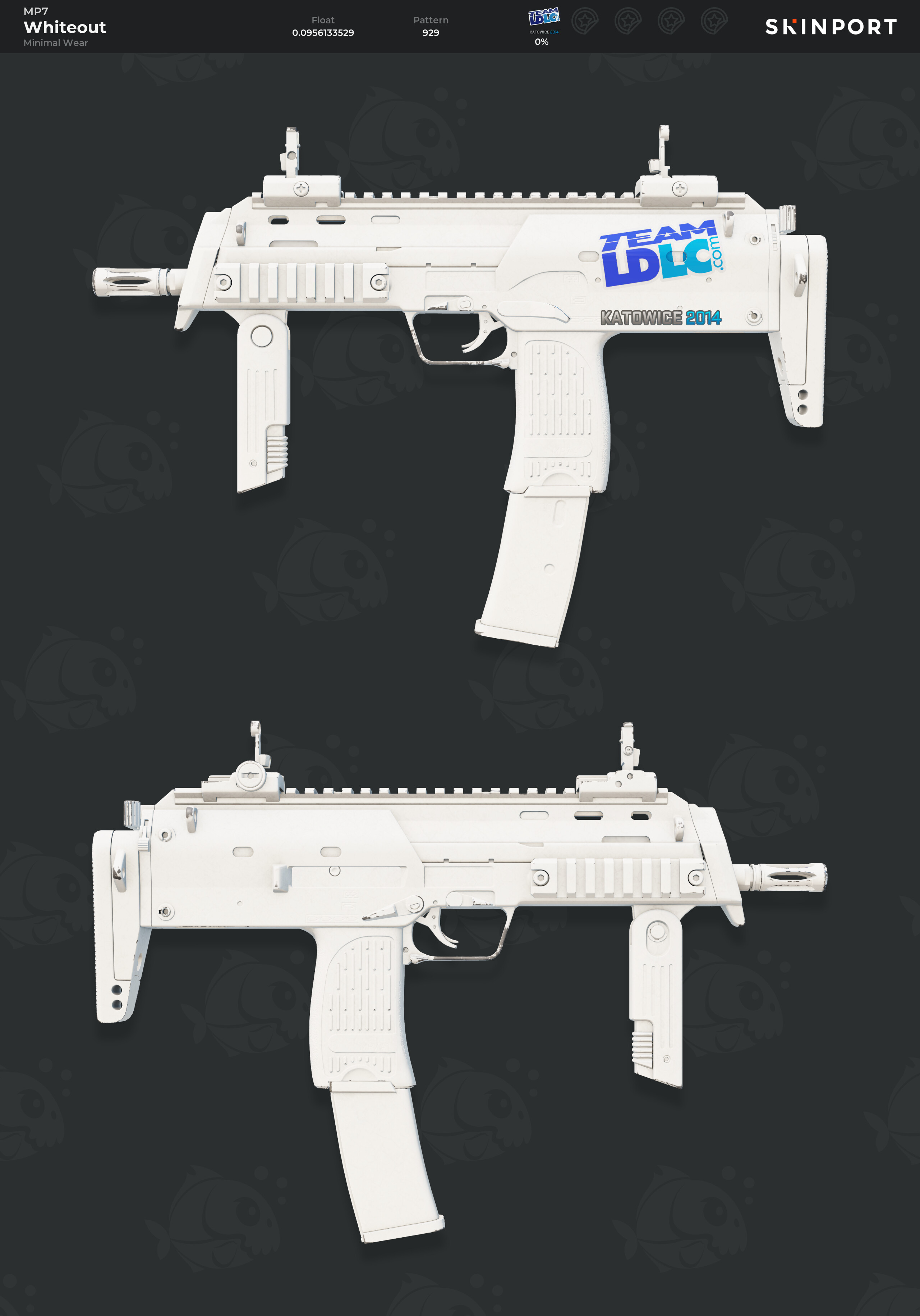 MP7 | Whiteout (Minimal Wear) - Counter-Strike 2 - Skinport