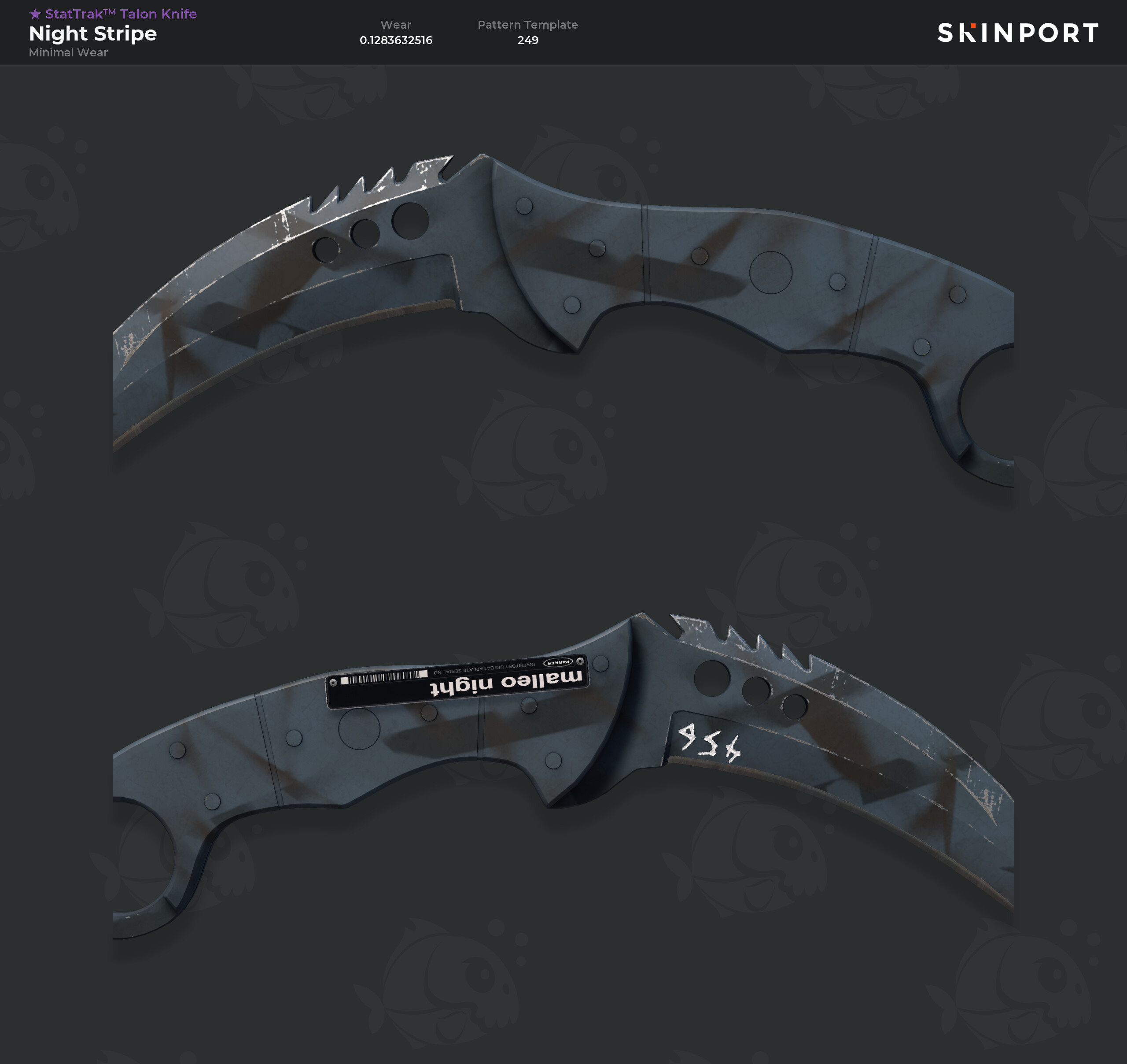 StatTrak™ Talon Knife | Night Stripe (Minimal Wear) - Counter-Strike 2 ...