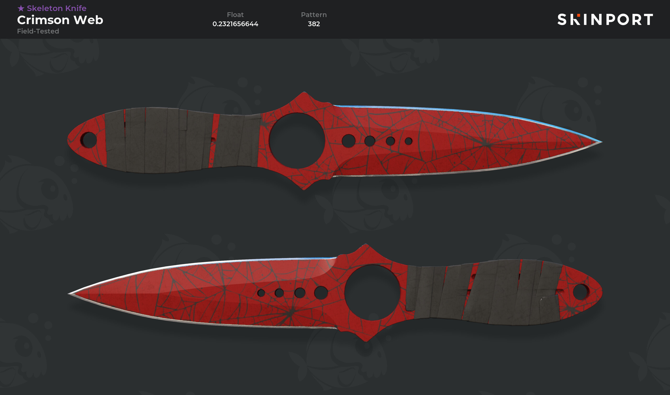 Skeleton Knife | Crimson Web (Field-Tested) - Counter-Strike 2 - Skinport