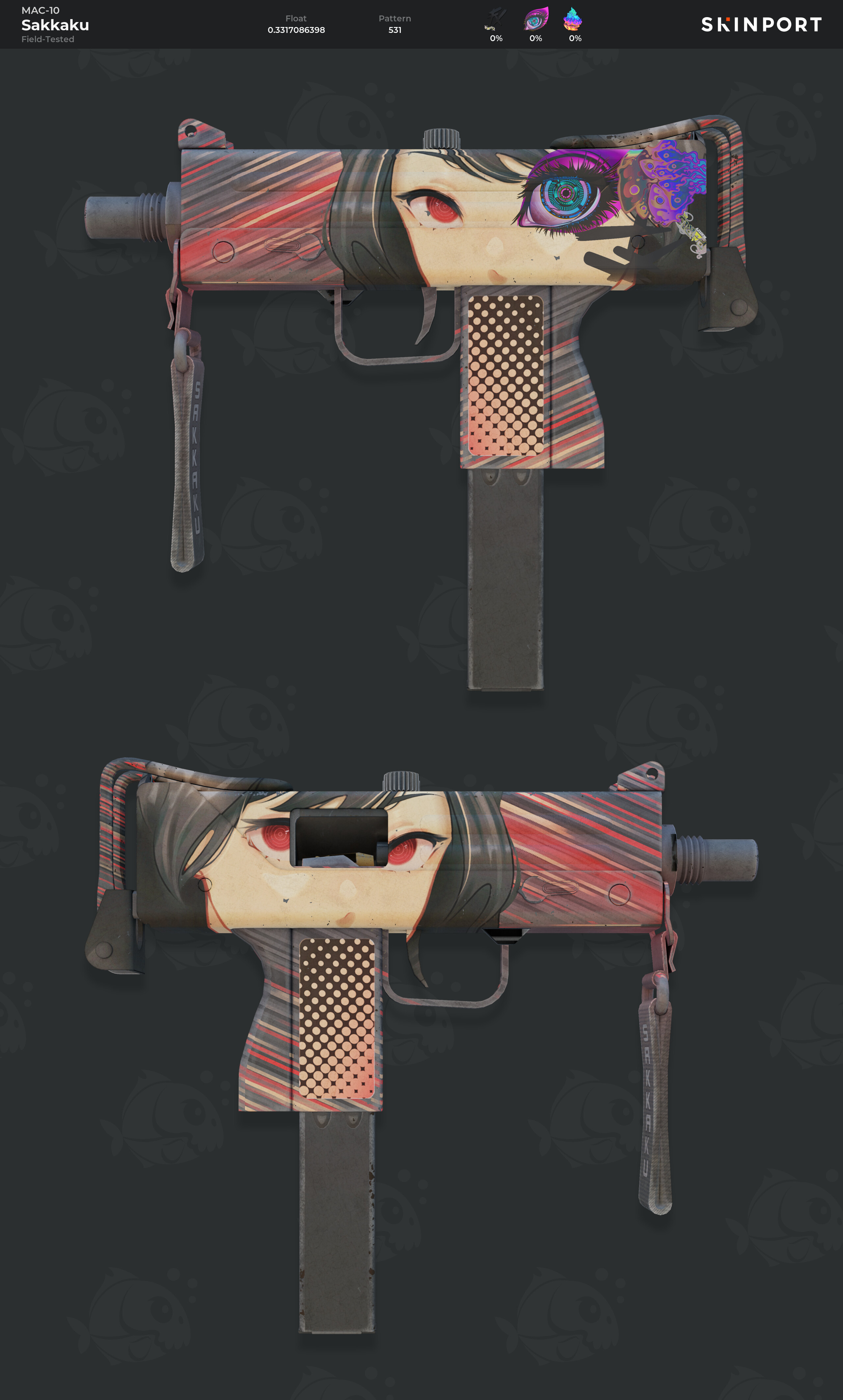 MAC-10 | Sakkaku (Field-Tested) - Counter-Strike 2 - Skinport