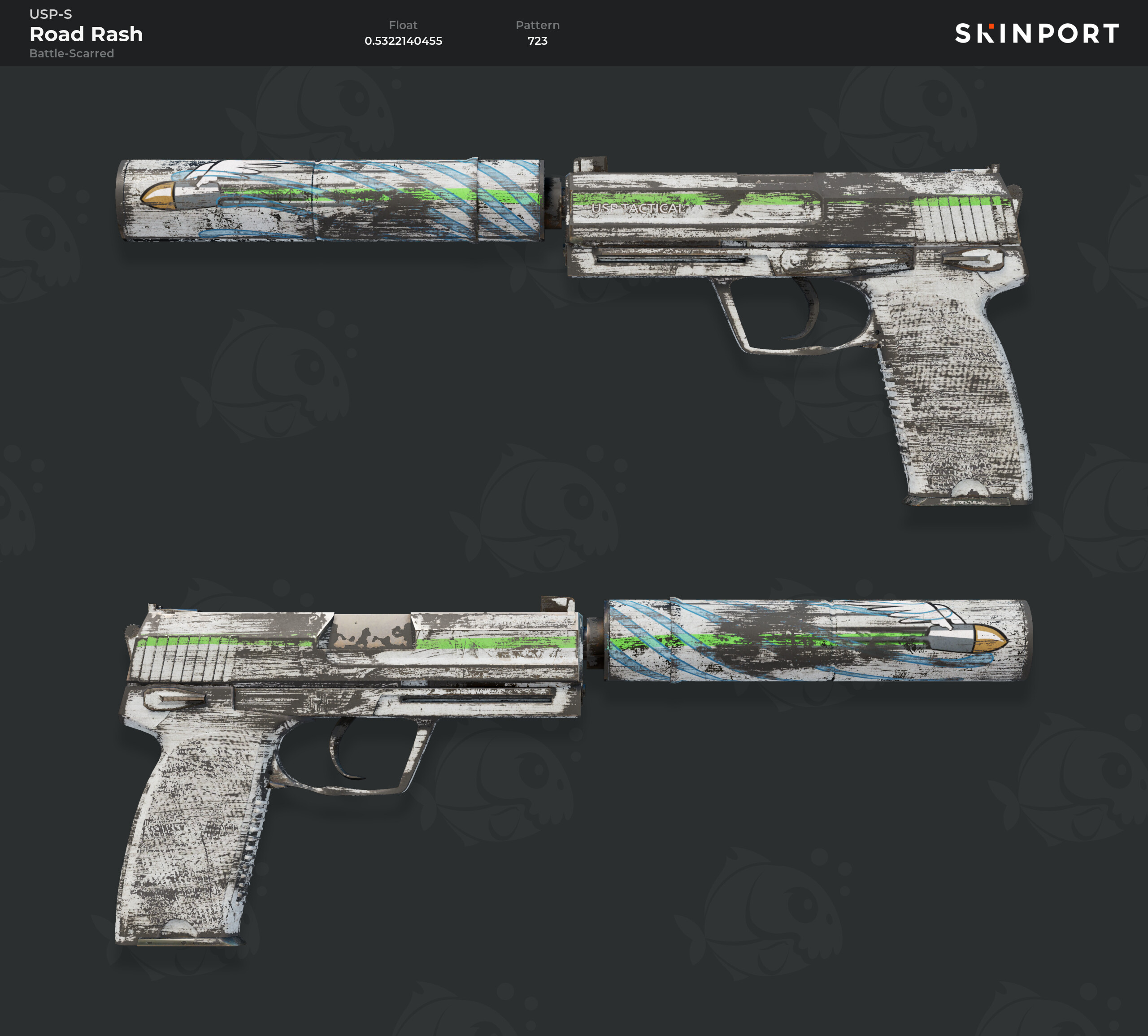 USP-S | Road Rash (Kampfspuren) - Counter-Strike 2 - Skinport