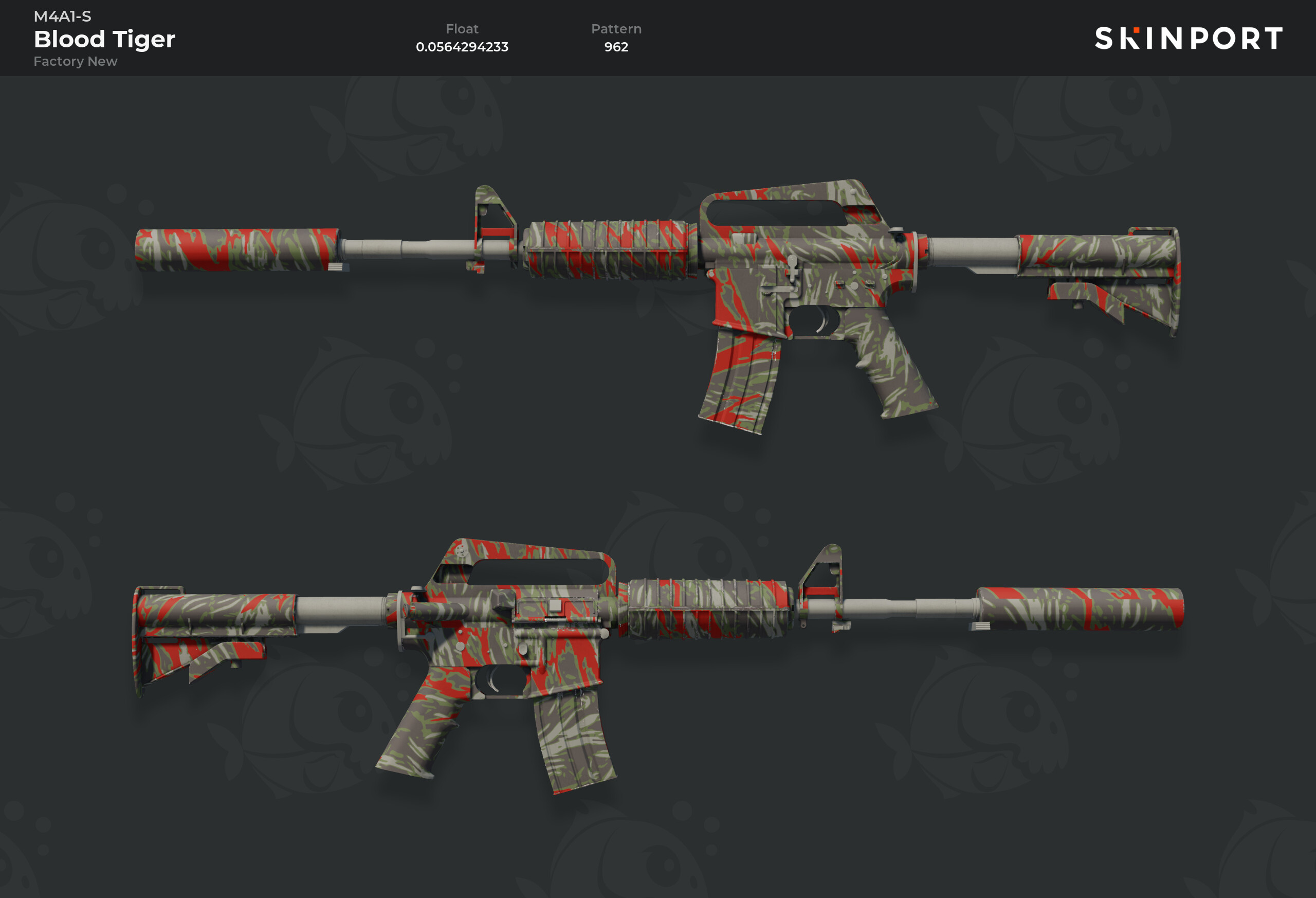 M4A1-S | Blood Tiger (Factory New) - Counter-Strike 2 - Skinport
