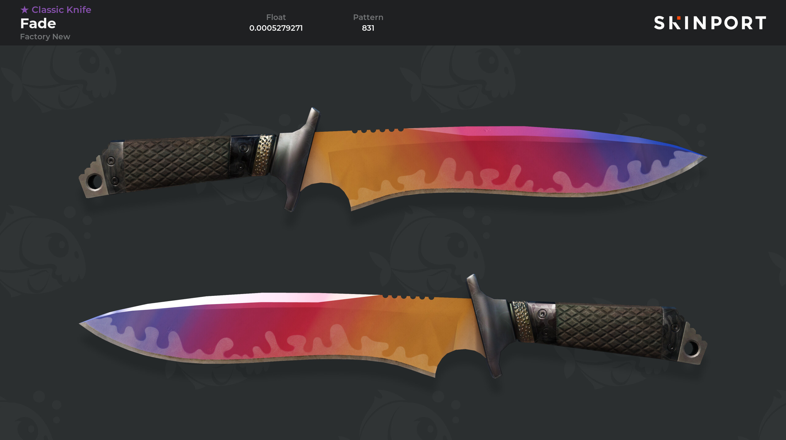 Classic Knife | Fade (Factory New) - Counter-Strike 2 - Skinport