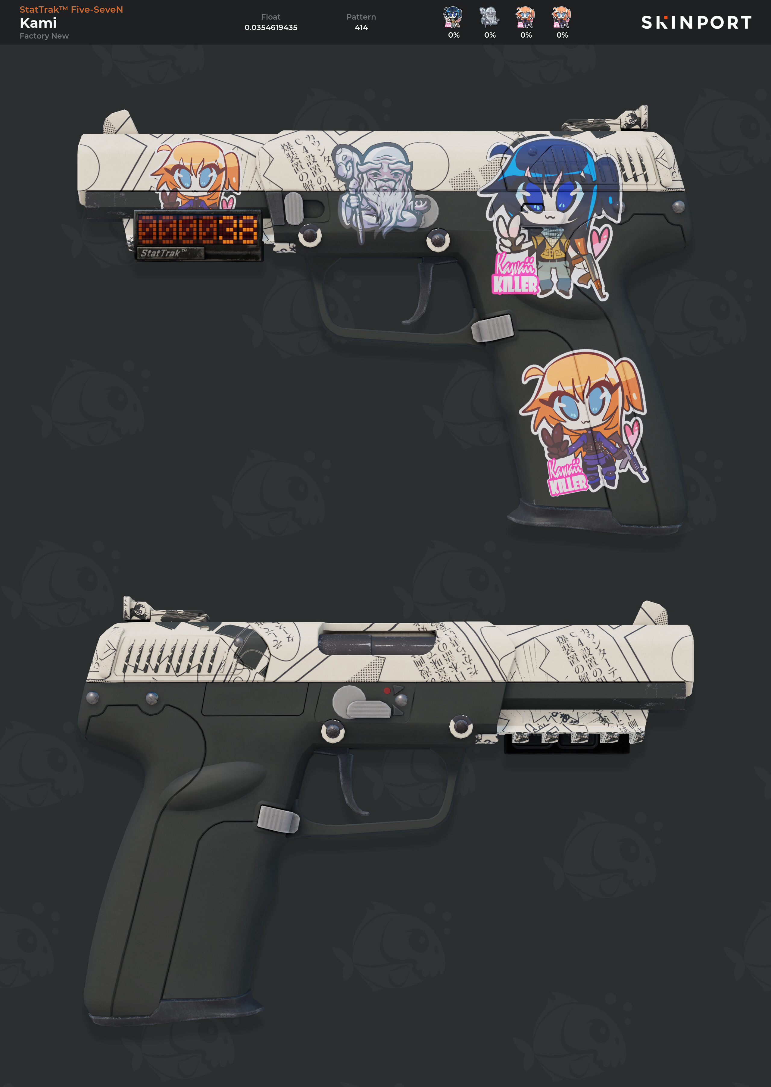 StatTrak™ Five-SeveN | Kami (Factory New) - Counter-Strike 2 - Skinport