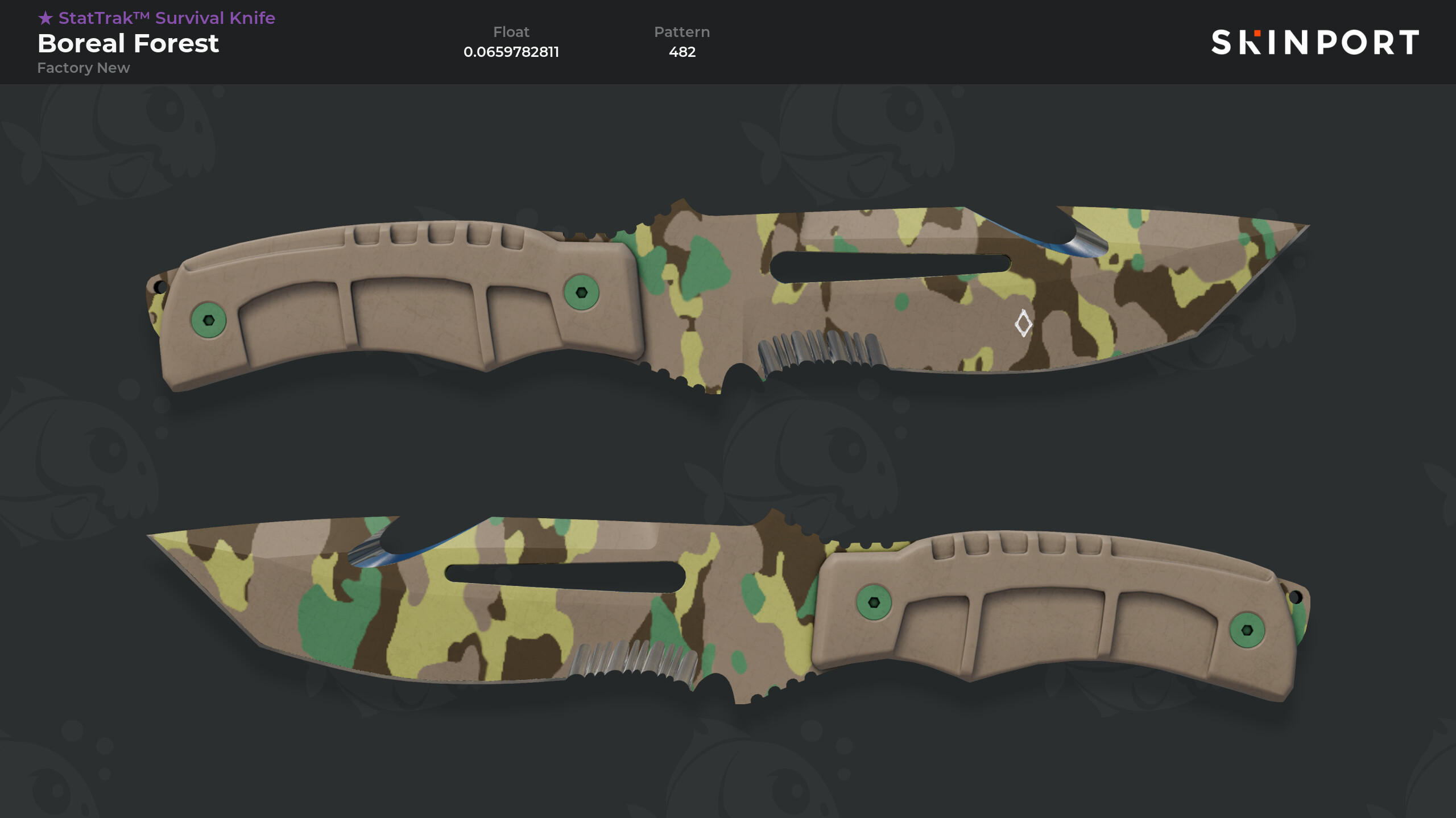StatTrak™ Survival Knife | Boreal Forest (Factory New) - Counter-Strike 2 - Skinport