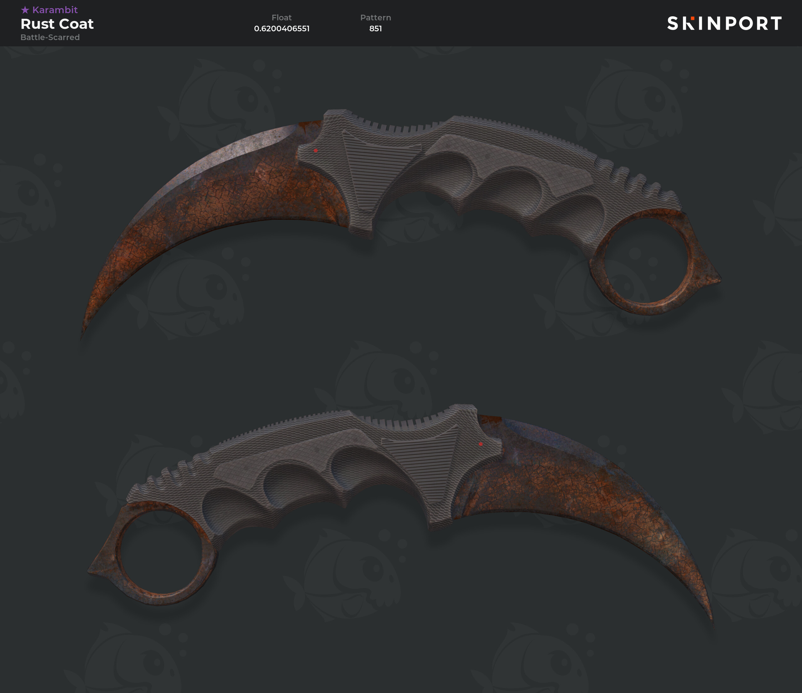 Karambit | Rust Coat (Battle-Scarred) - Counter-Strike 2 - Skinport
