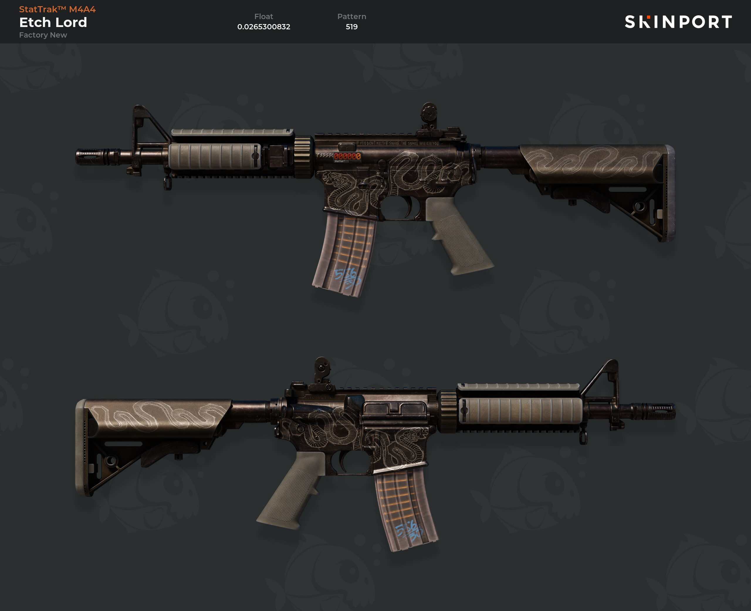 StatTrak™ M4A4 | Etch Lord (Factory New) - Counter-Strike 2 - Skinport